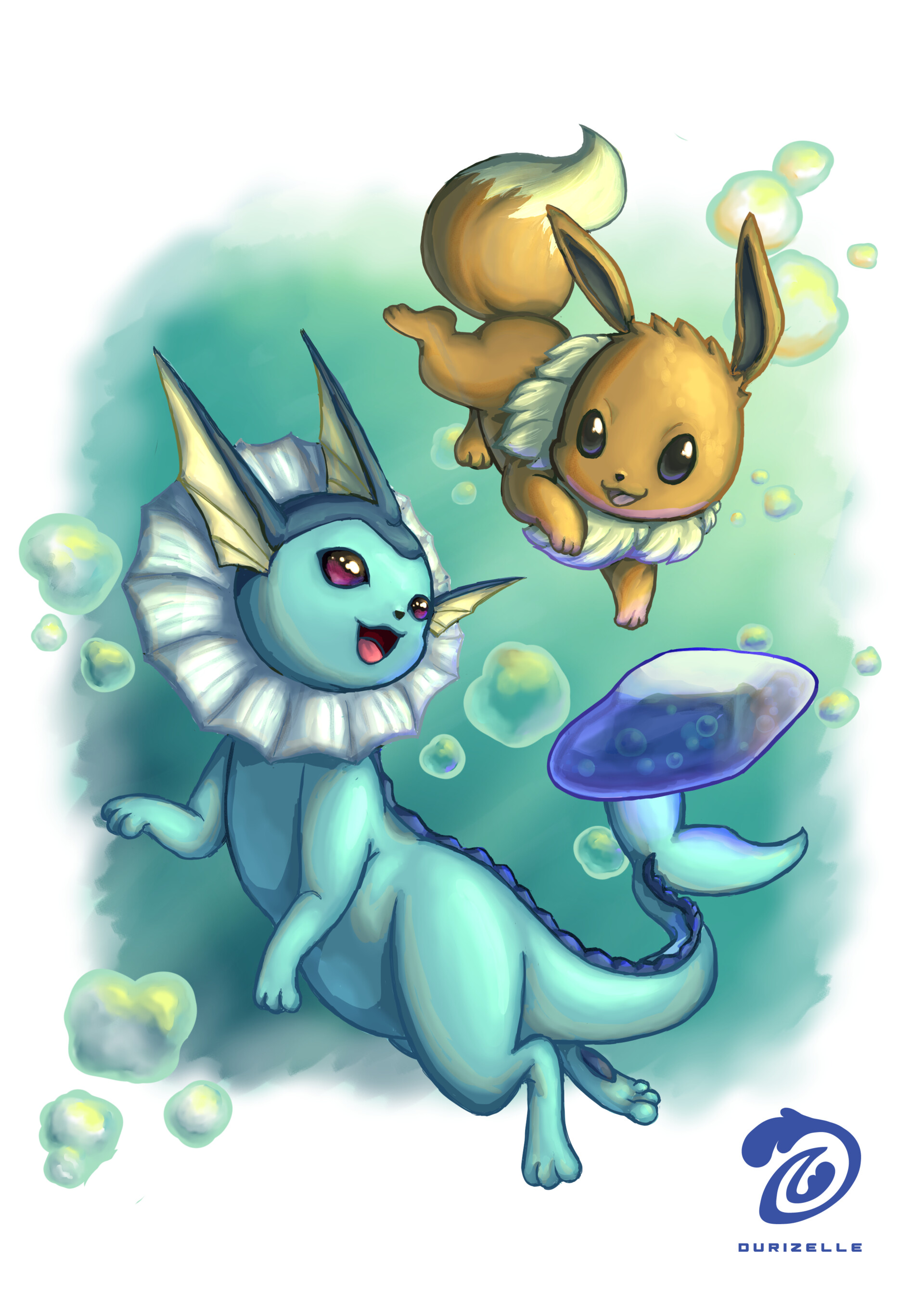 ArtStation - Eevee Water Evolution Line (2023)