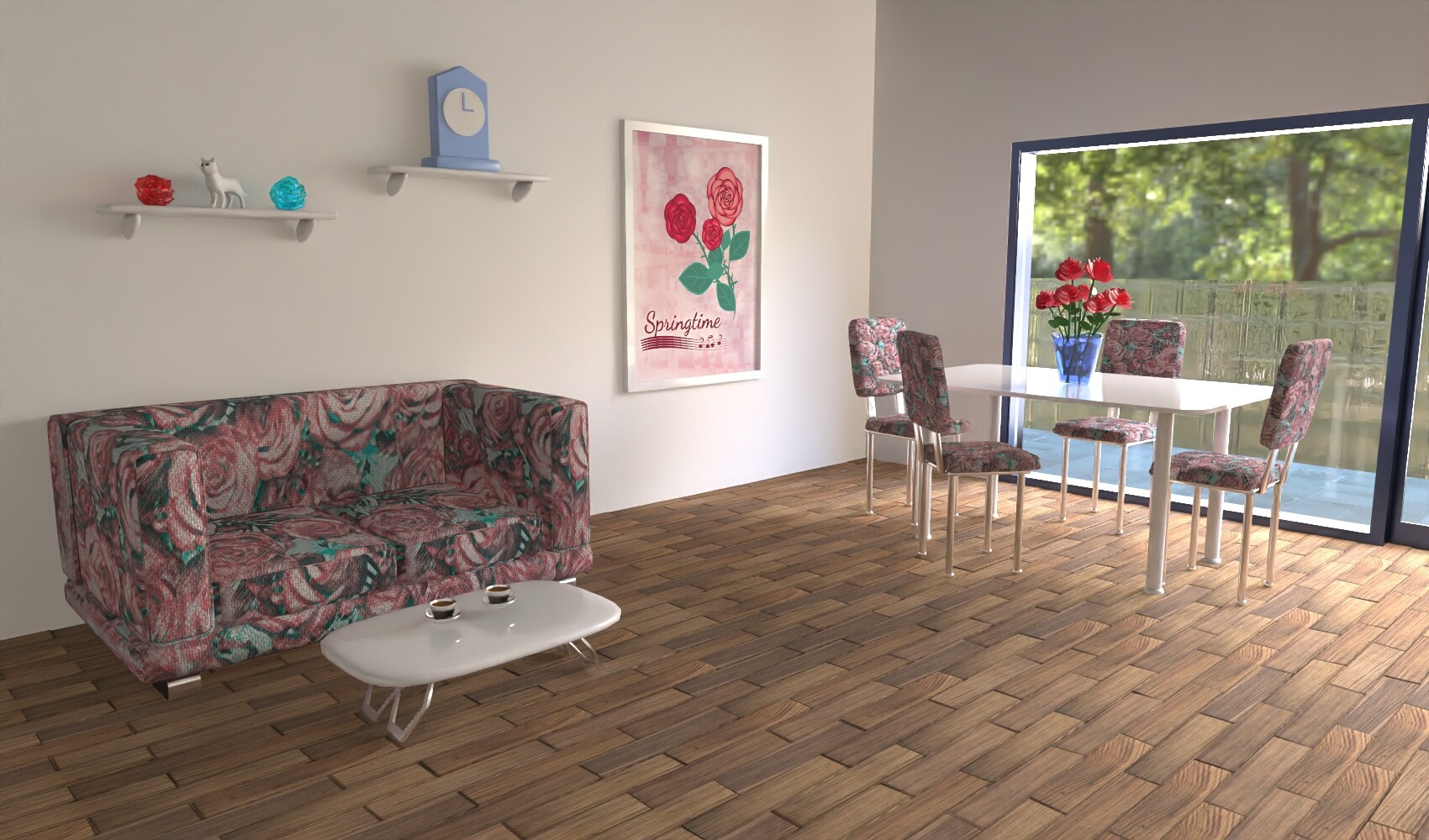 ArtStation - Dining Room with Roses