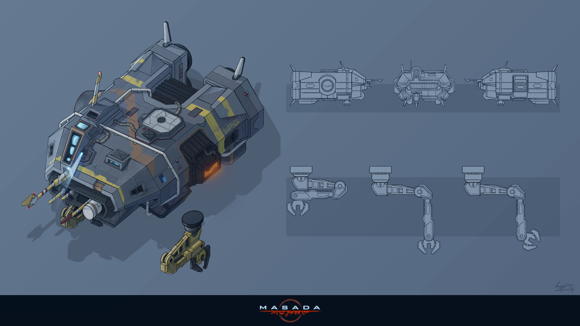 ArtStation - Starter ship concept (Masada)