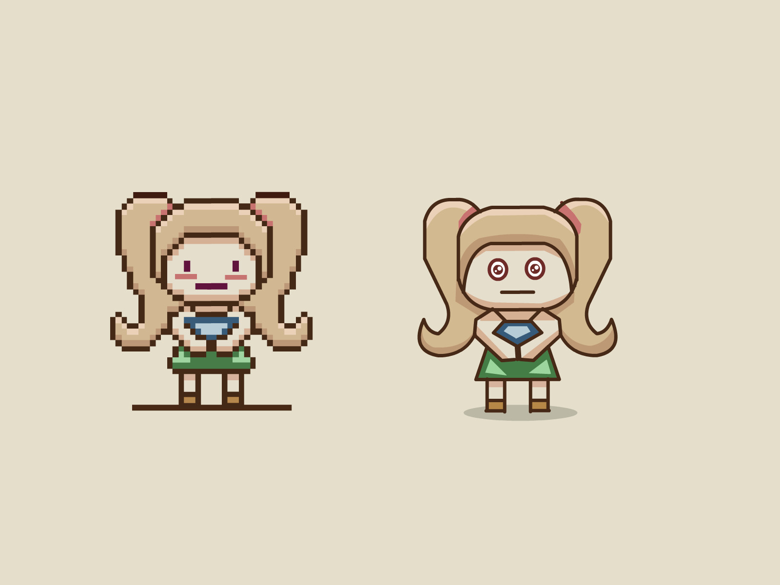 ArtStation - pixel person girl