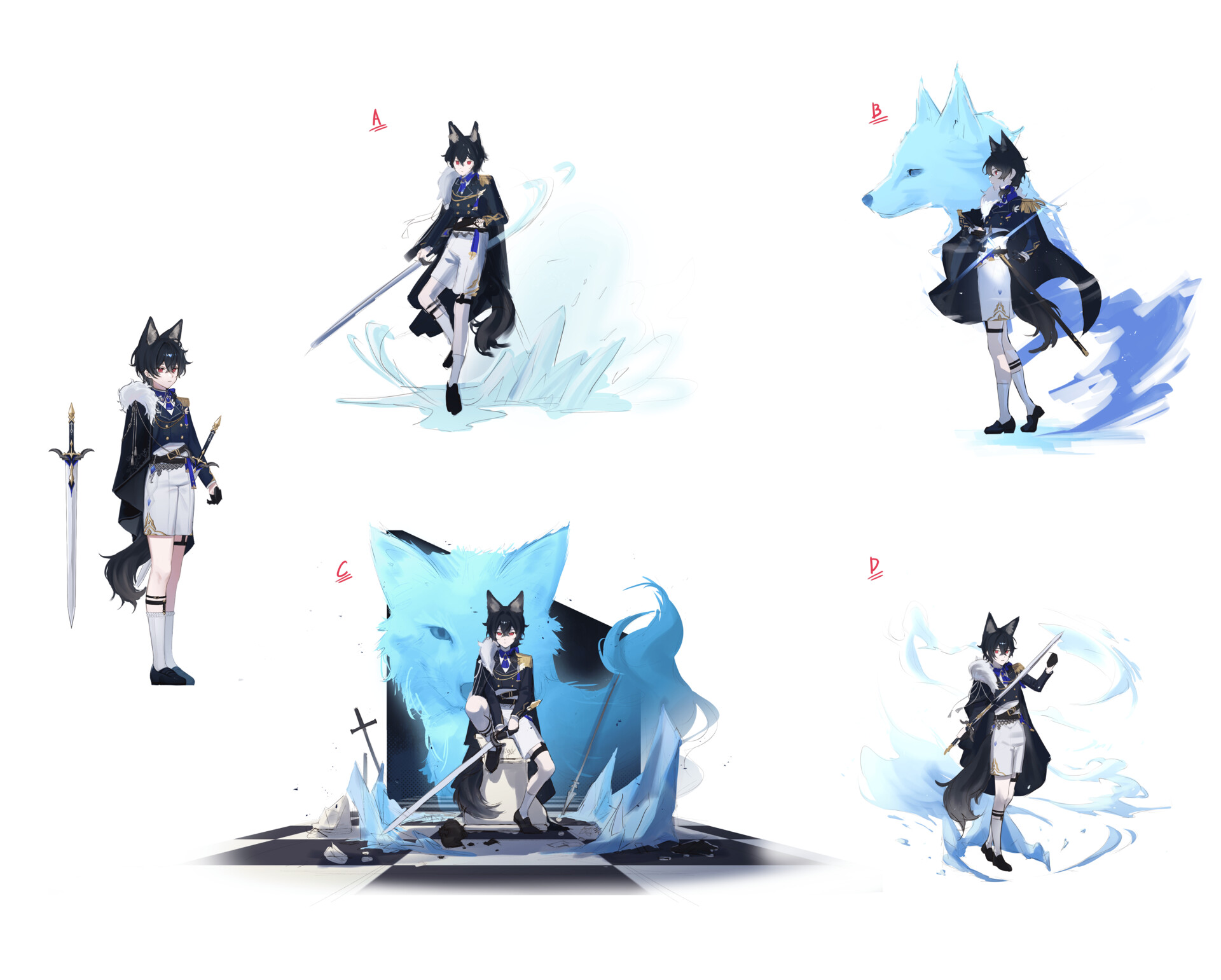 ArtStation - werefox knight character Draft Plan