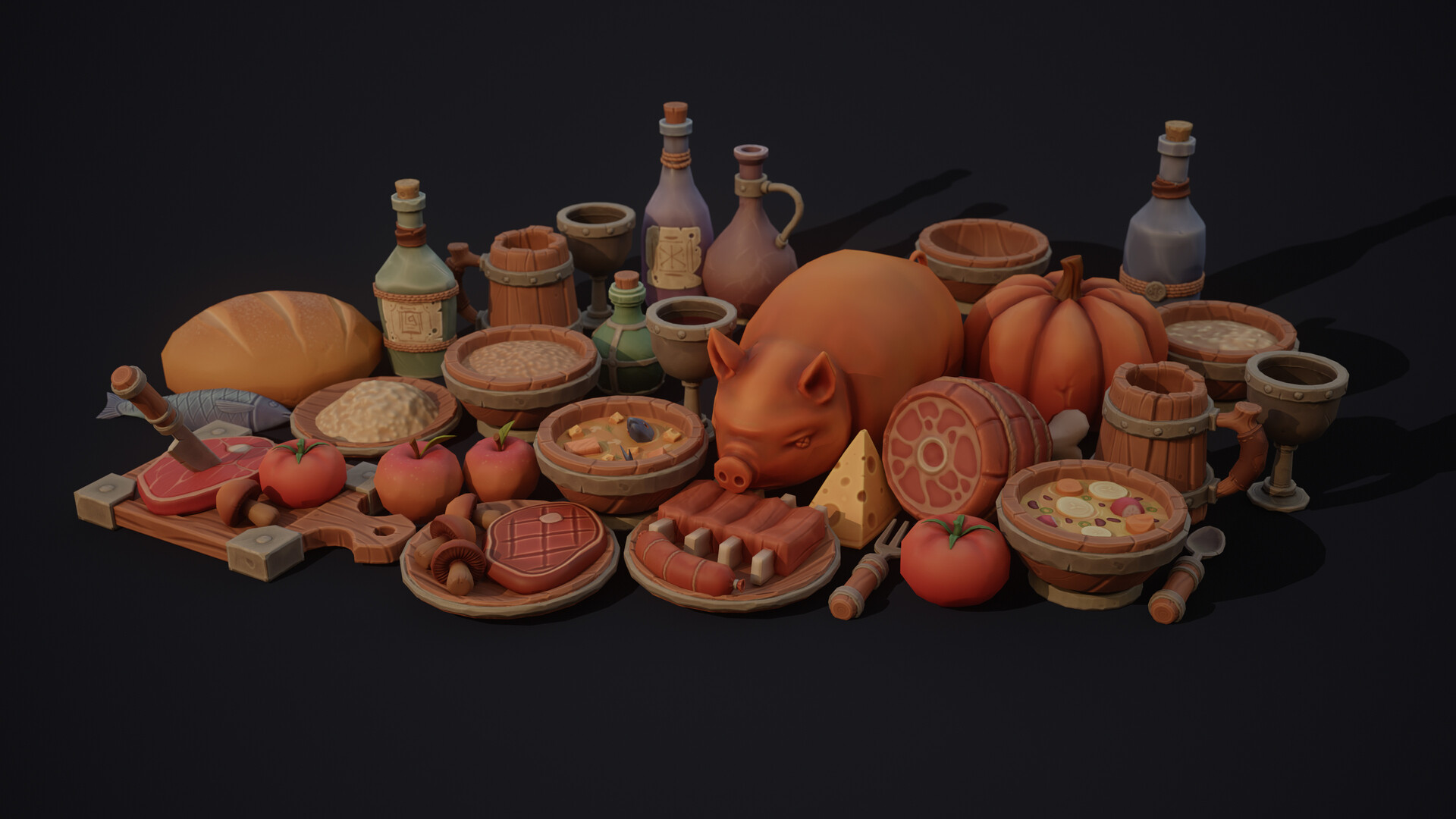 JustCreate - Unity & Unreal Engine 3D Assets - Stylized Food