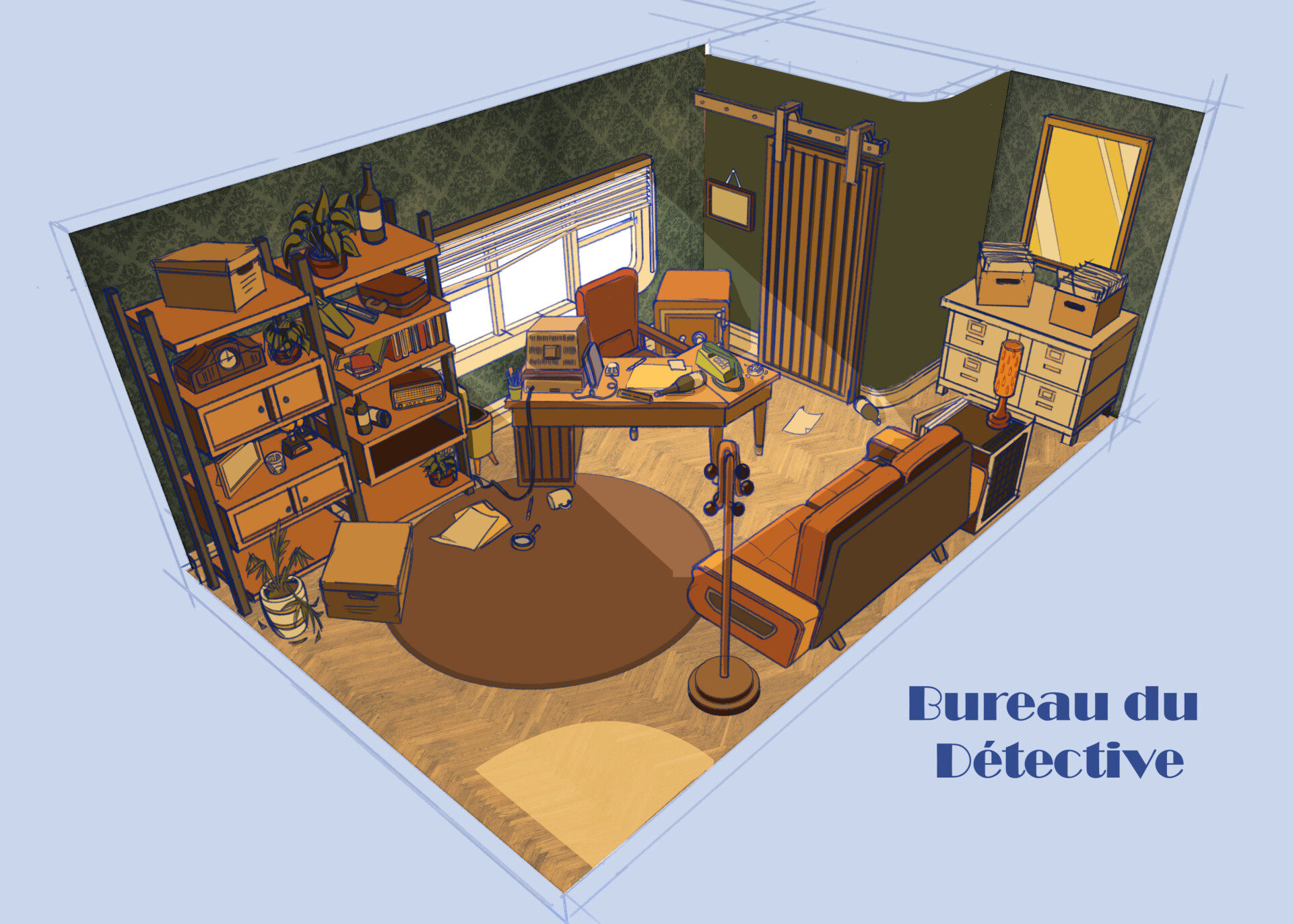 ArtStation - Detective Office - Concept Art & StoryBoard & Illustration ...