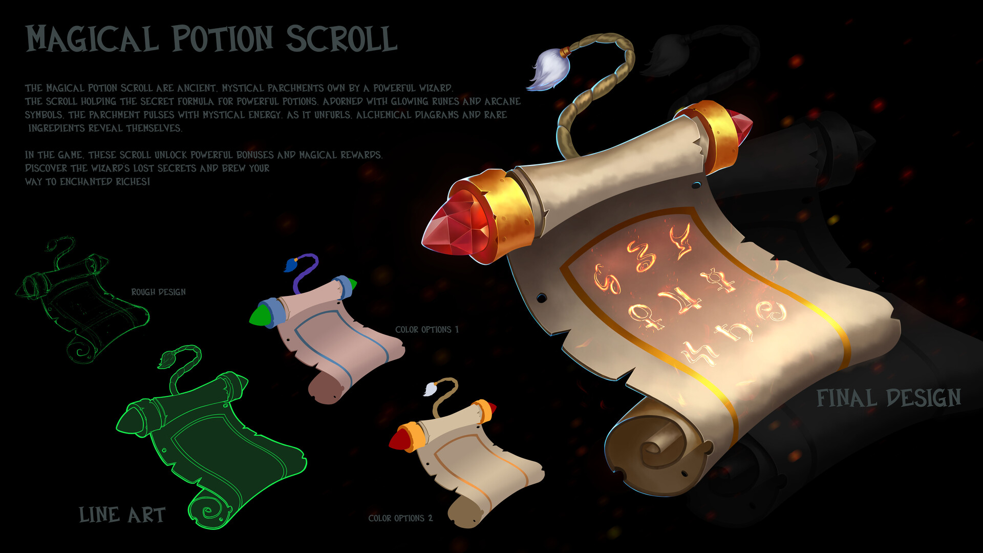 ArtStation - Magical Potion Scrolls