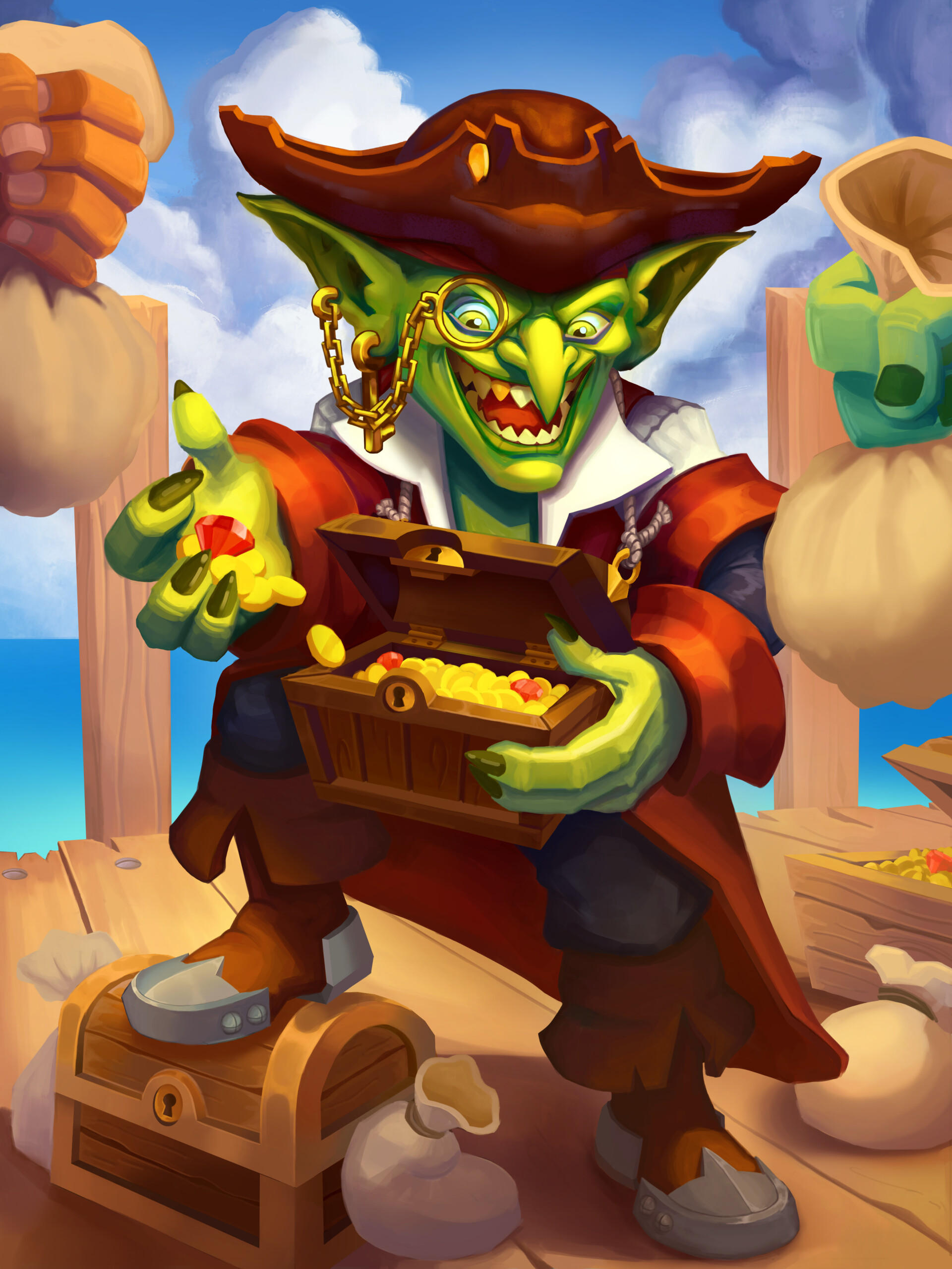 ArtStation - Dockside Extortionist Hearthstone Style