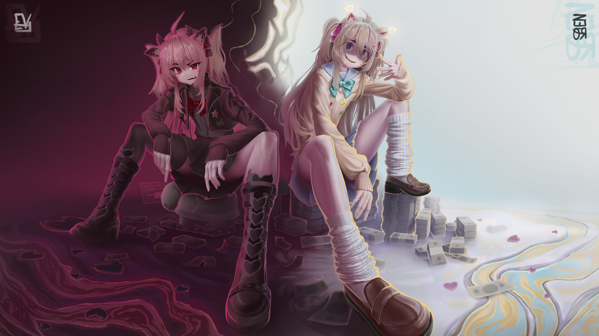 ArtStation - Neuro sama + Evil Fanart