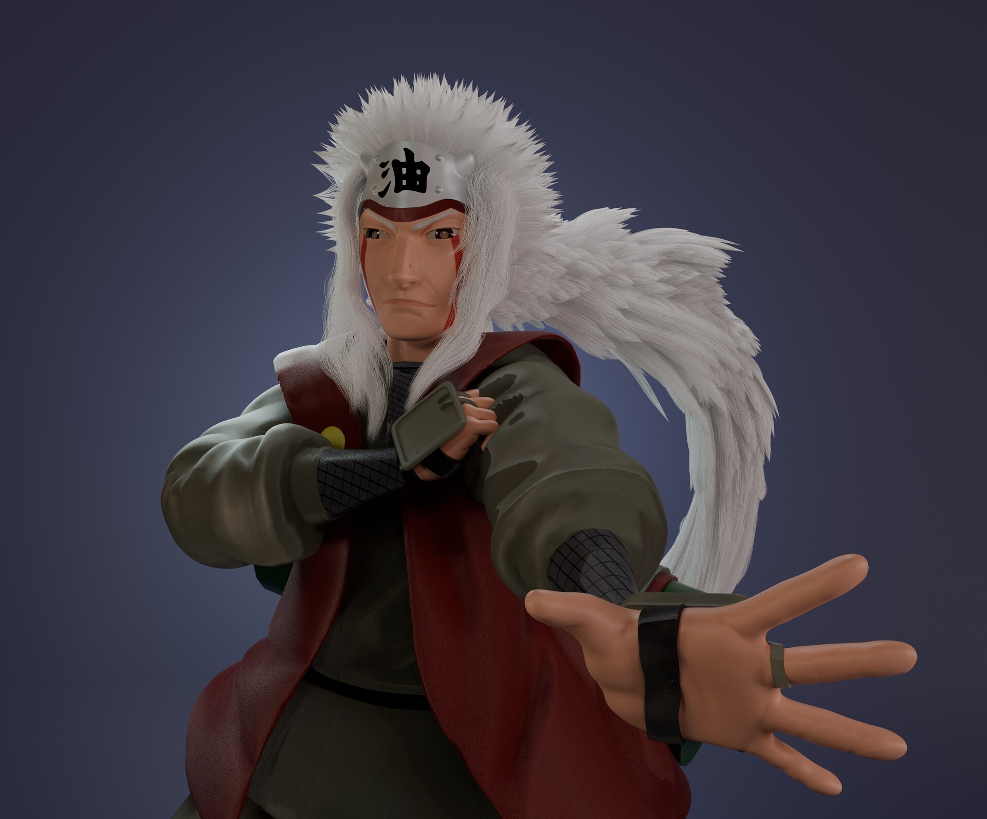 ArtStation - Jiraiya 3d Naruto fan art