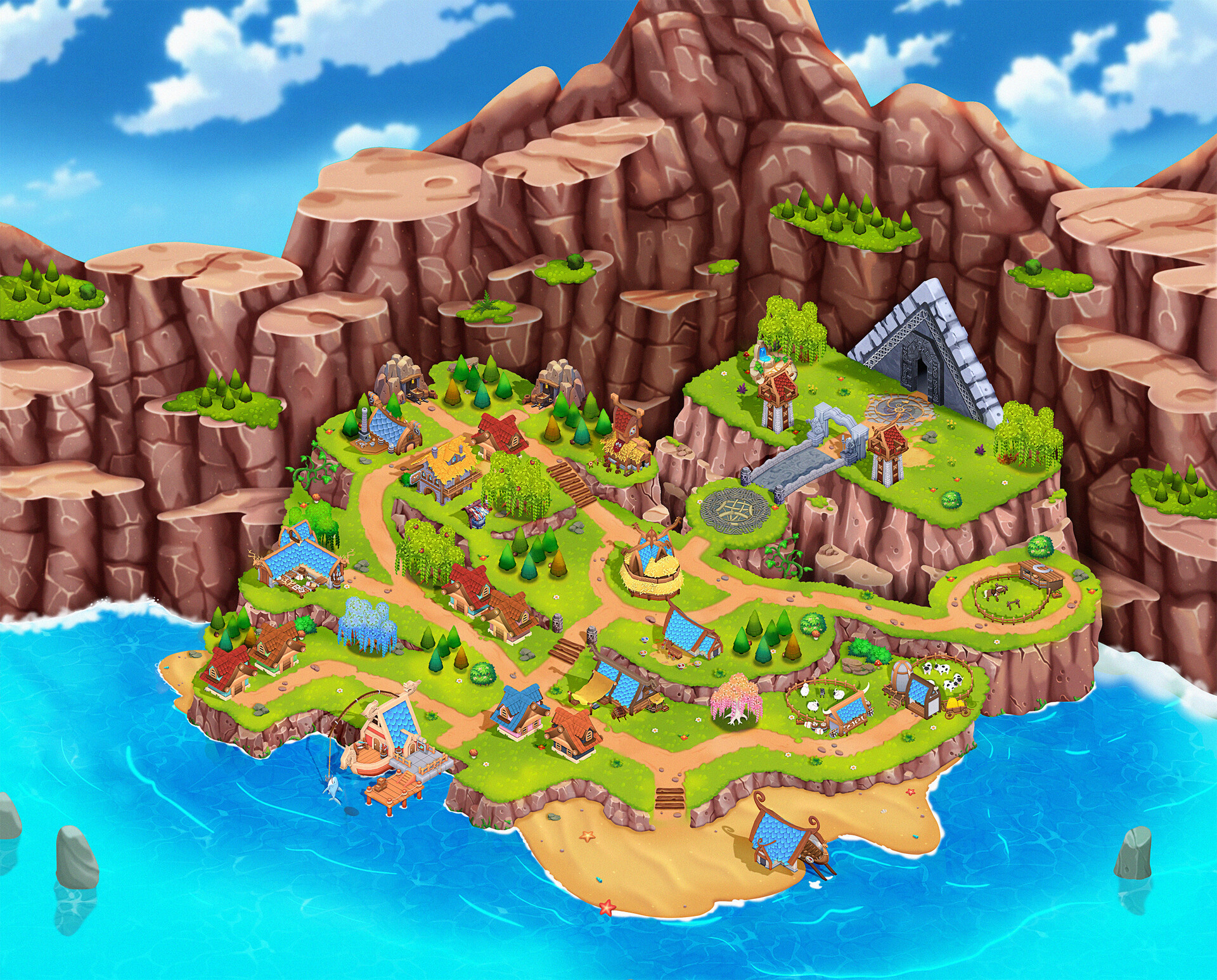 ArtStation - Caldera Saga Map Desing