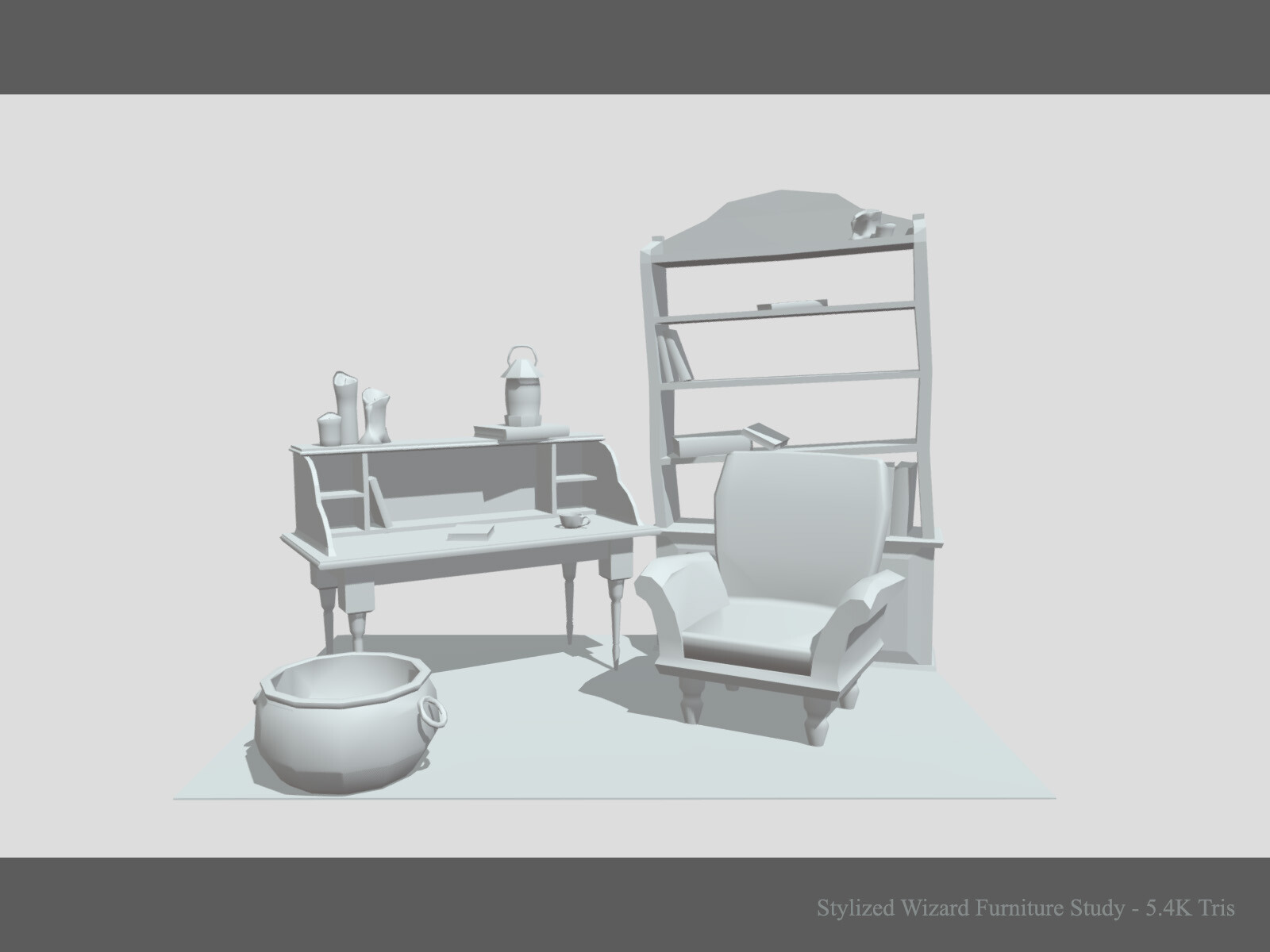 ArtStation - Stylized Furniture Study - Wizard's Cottage