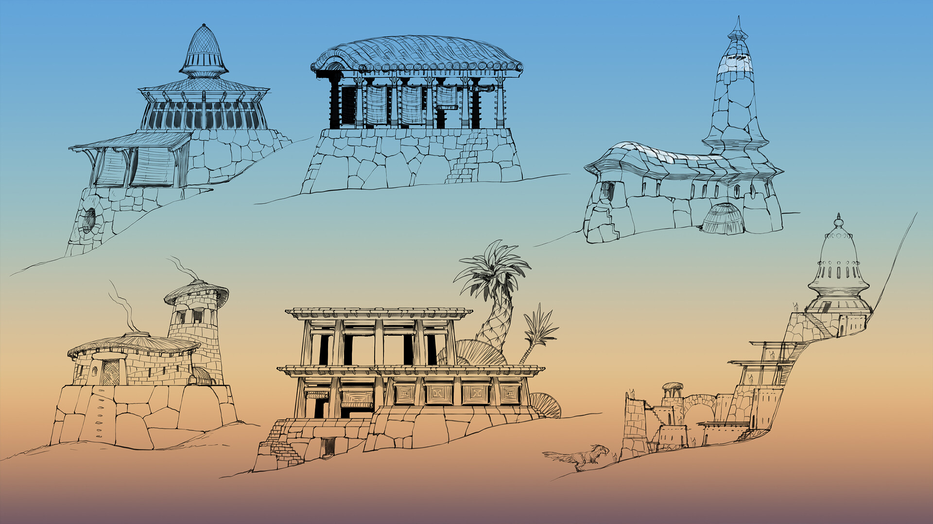 Matt Rhodes - Designing DEAD gODS - Prehistoric Art Deco Cities