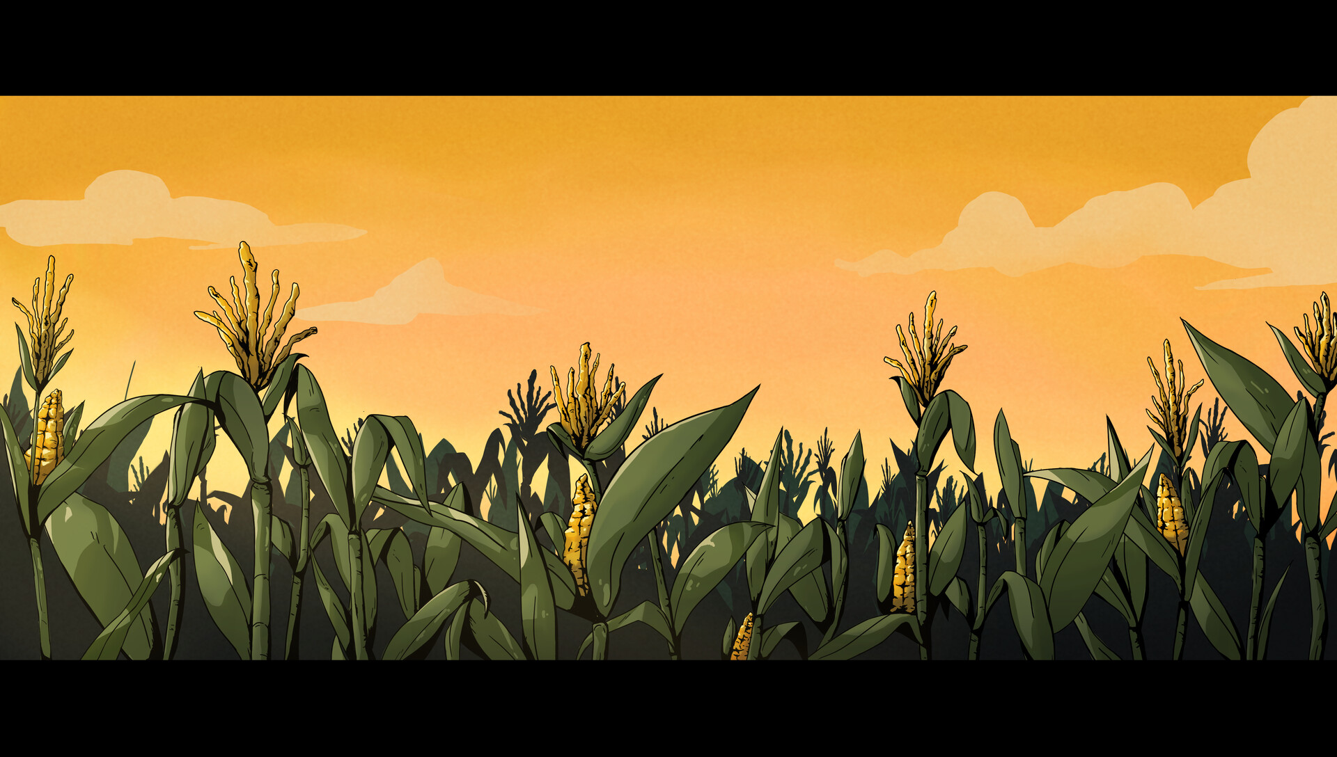 ArtStation - Cornfield illustrations for a short film project