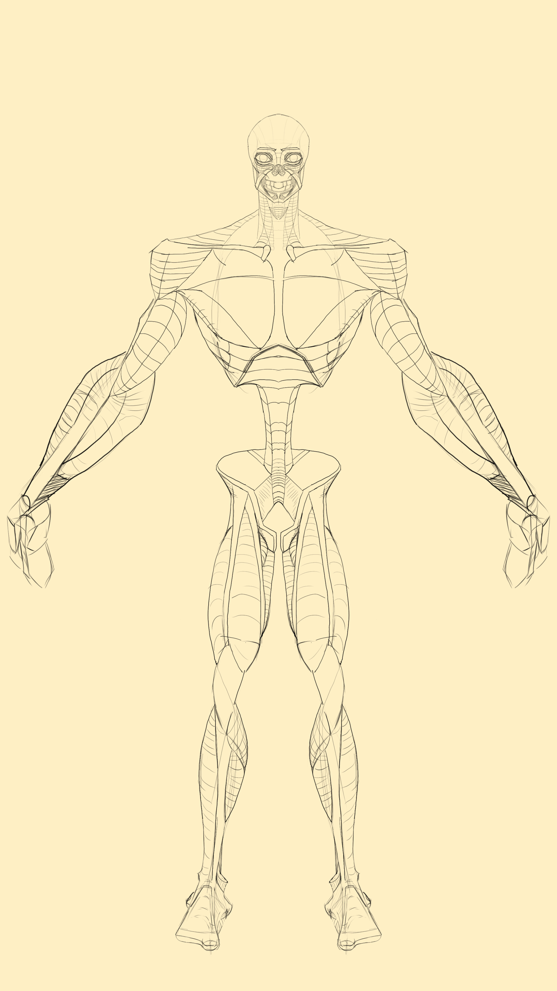 ArtStation - Axe Me Why Walking Grunt Enemy Solid drawing