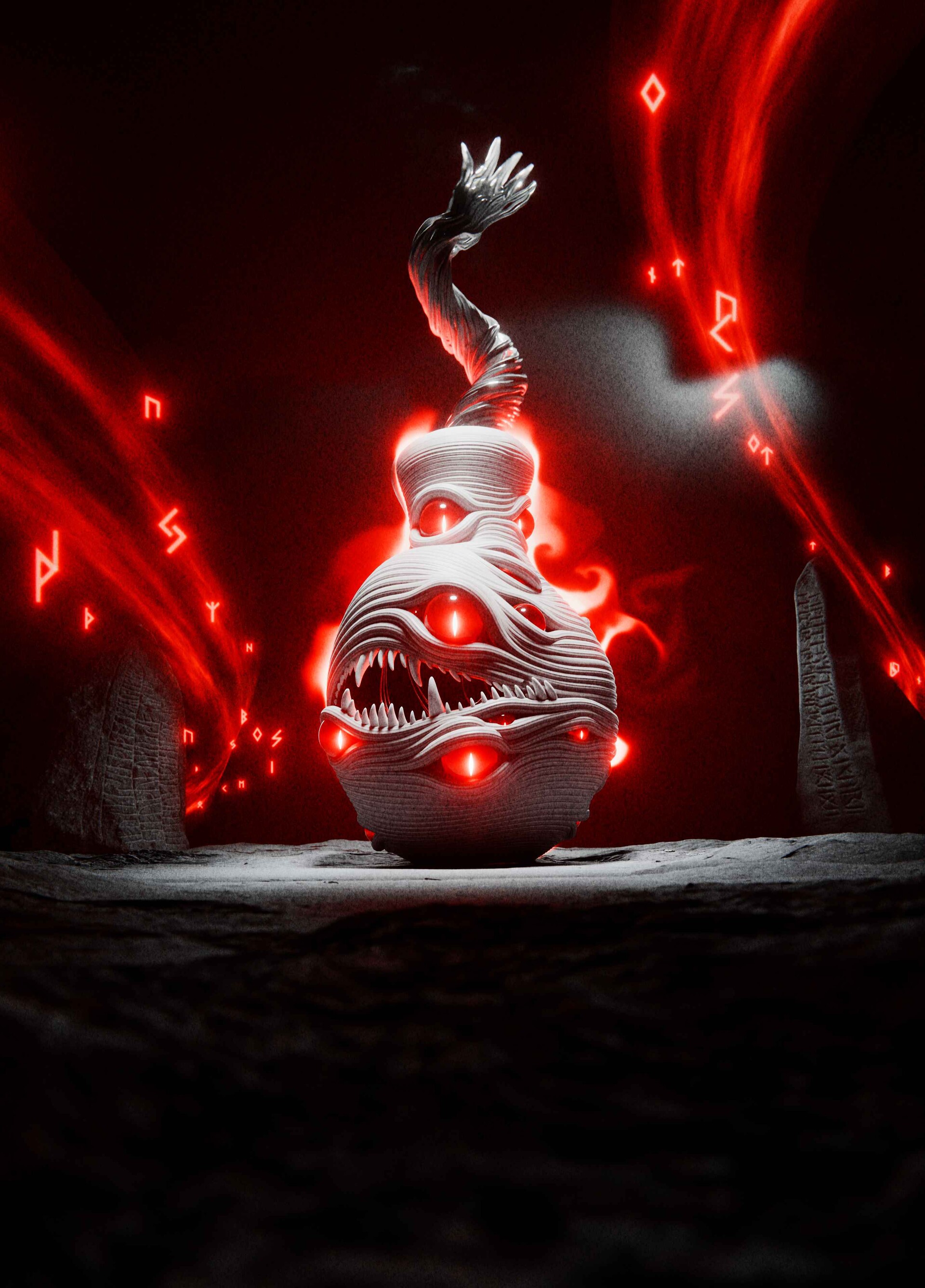 ArtStation - Procedural Creepy Demon Vase