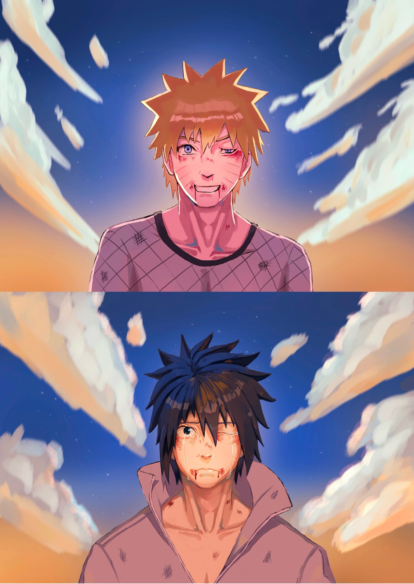 Artstation Naruto And Sasuke Fanart