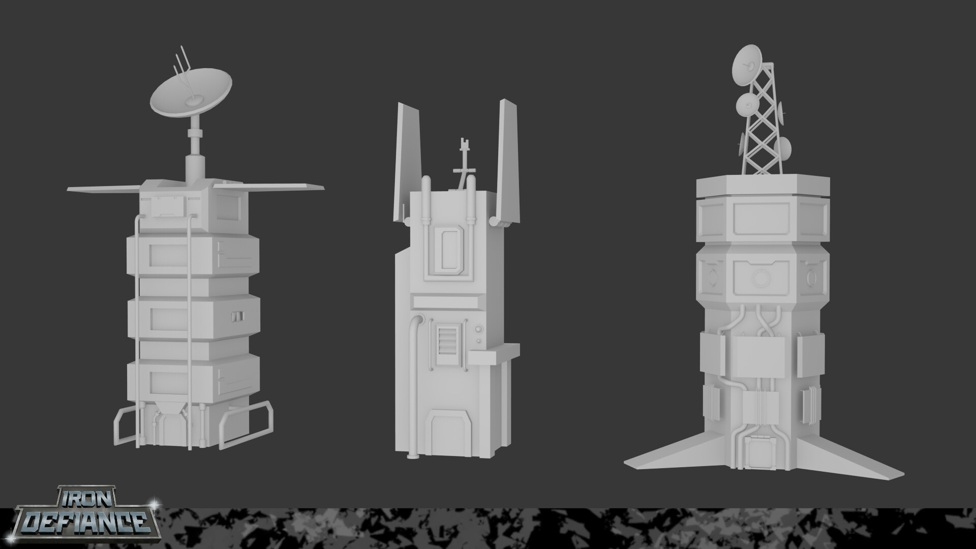 ArtStation - Iron Defiance- Low Poly Tower Concepts