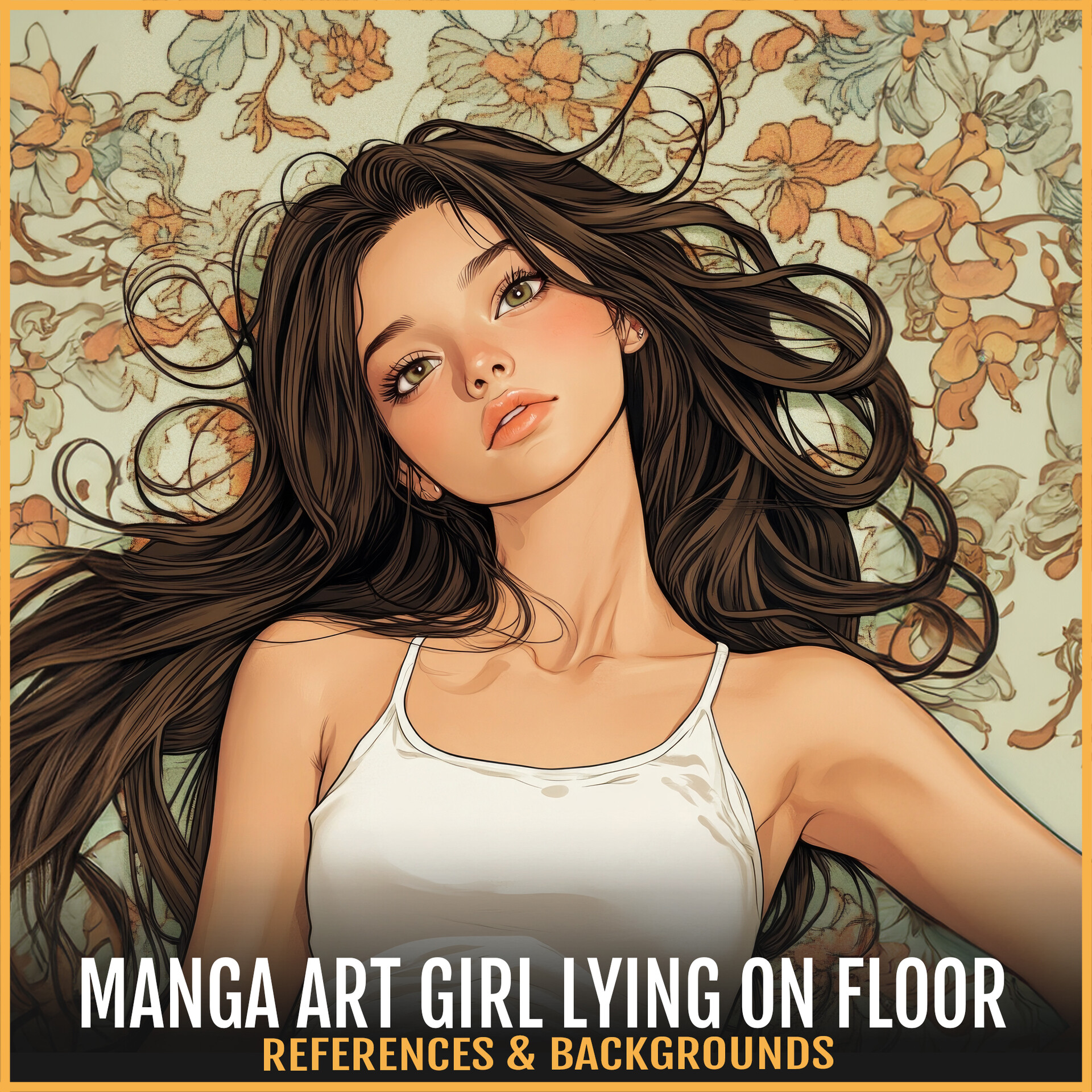 ArtStation - 505 Manga Art Girl Lying on Floor