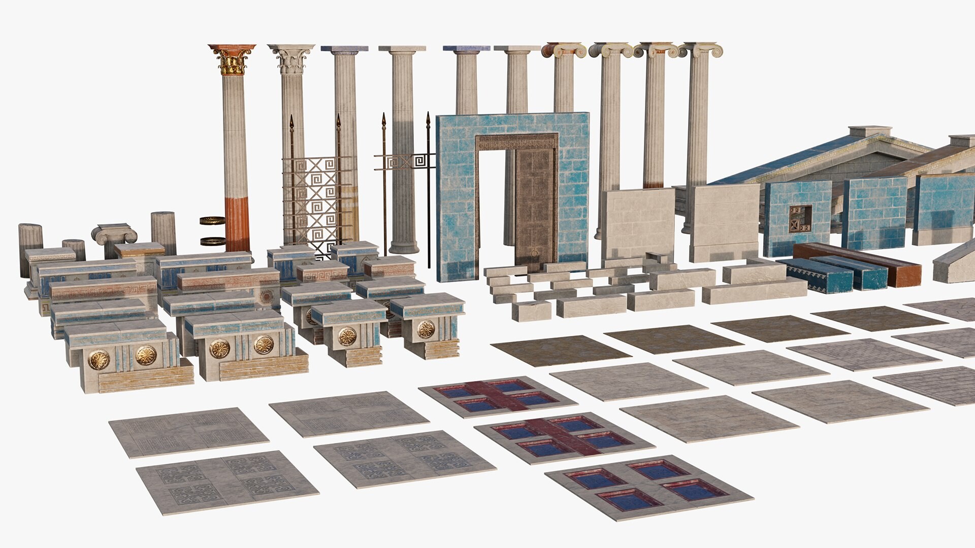 ArtStation - Greek Roman Style Temple - Modular Kit