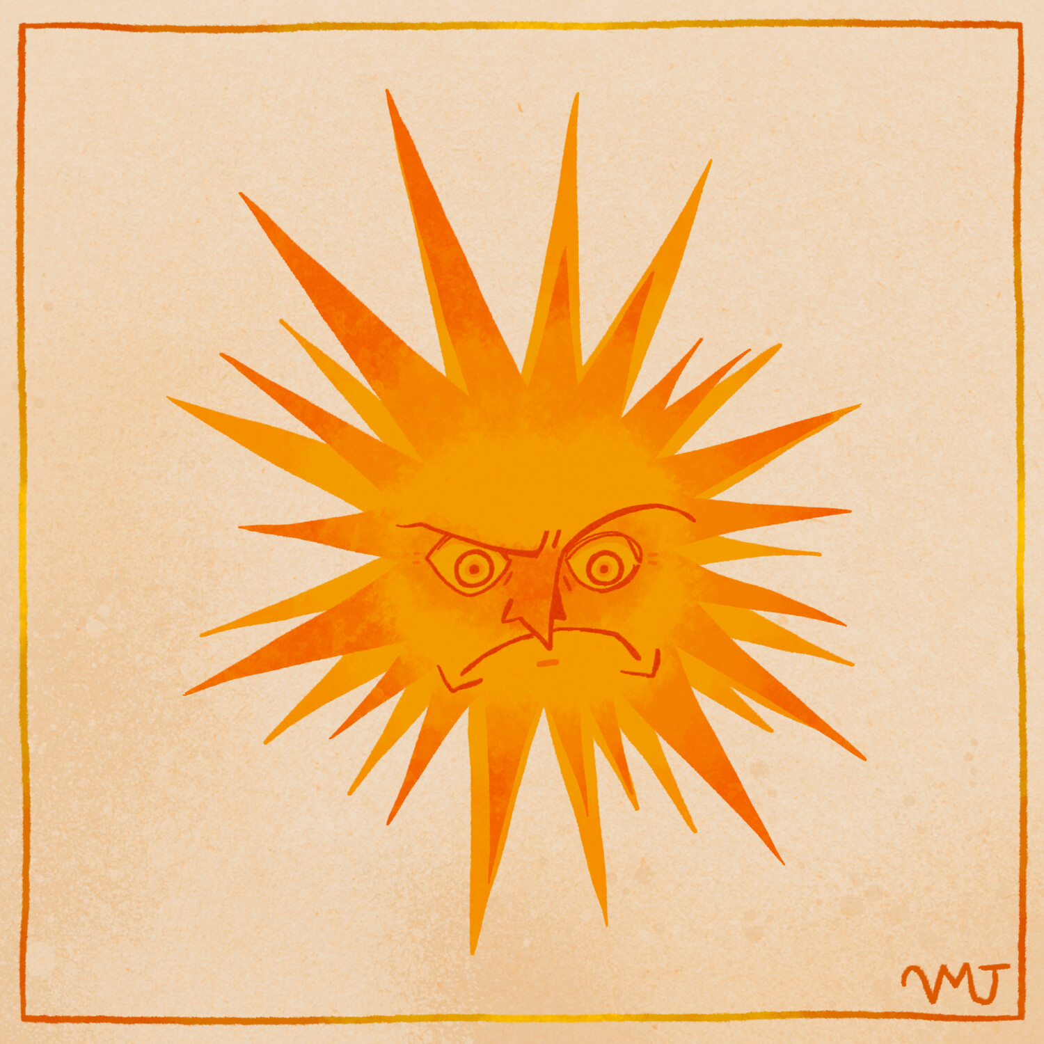 ArtStation - angry sun illustration