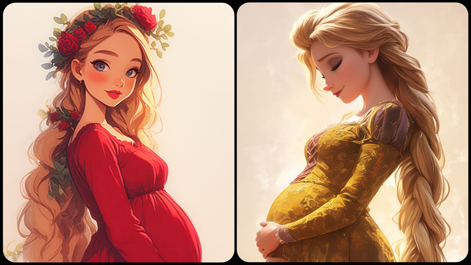 Ferial Studio - 🔹230 Pregnant Princesses - Cartoon Character Reference ...