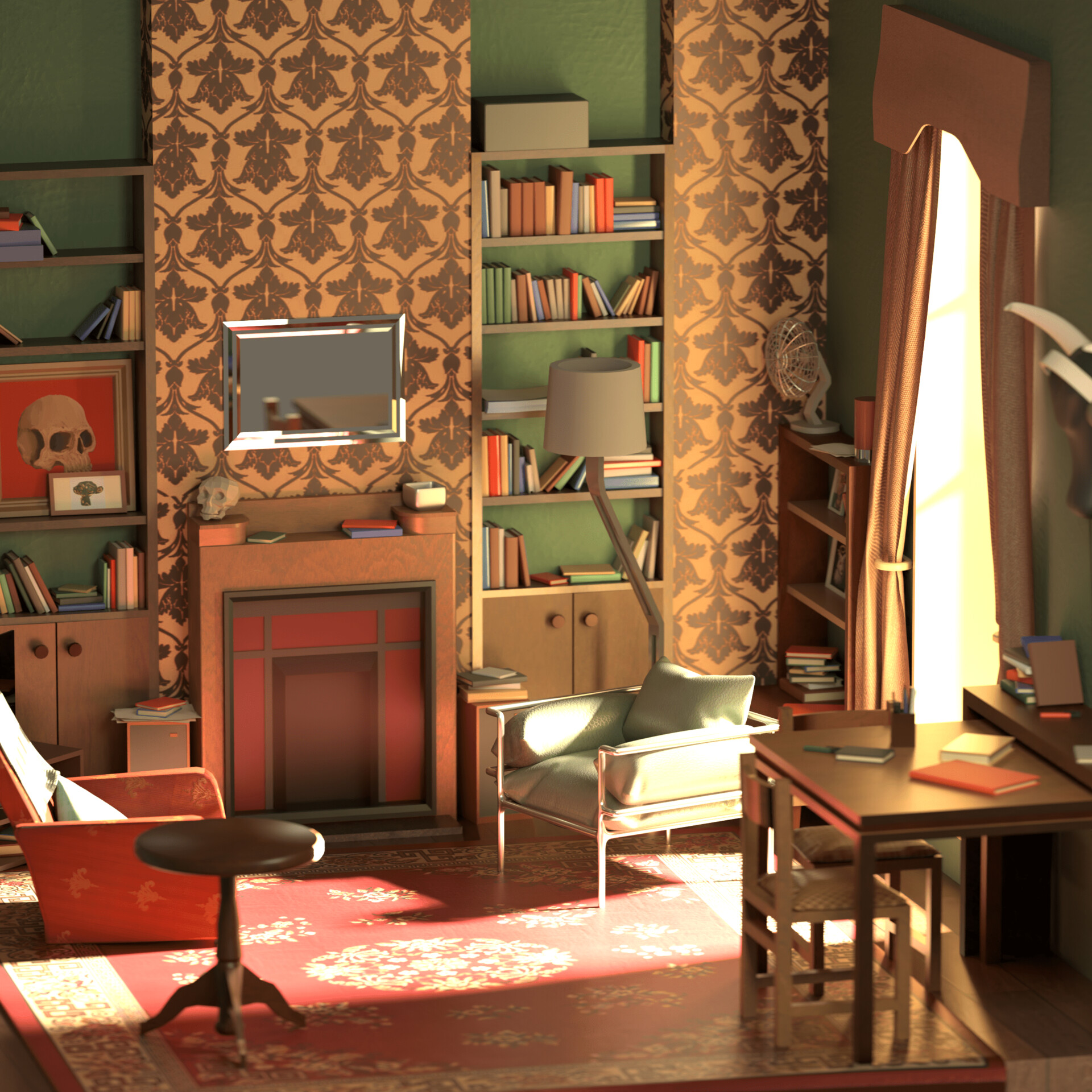 ArtStation - Sherlock Holmes room