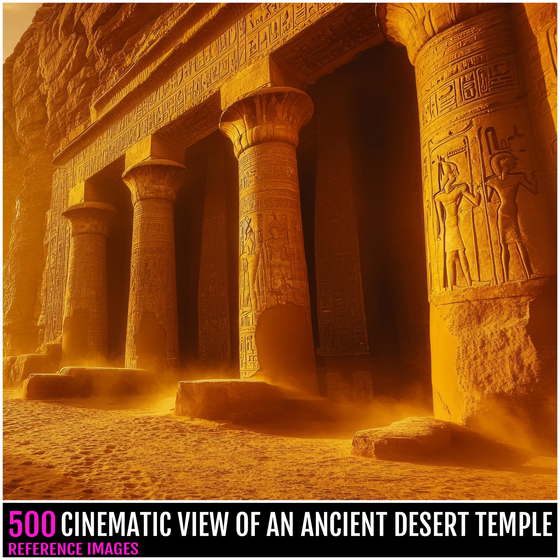 Isabelle ¥¥ - 500 CINEMATIC VIEW OF AN ANCIENT DESERT TEMPLE