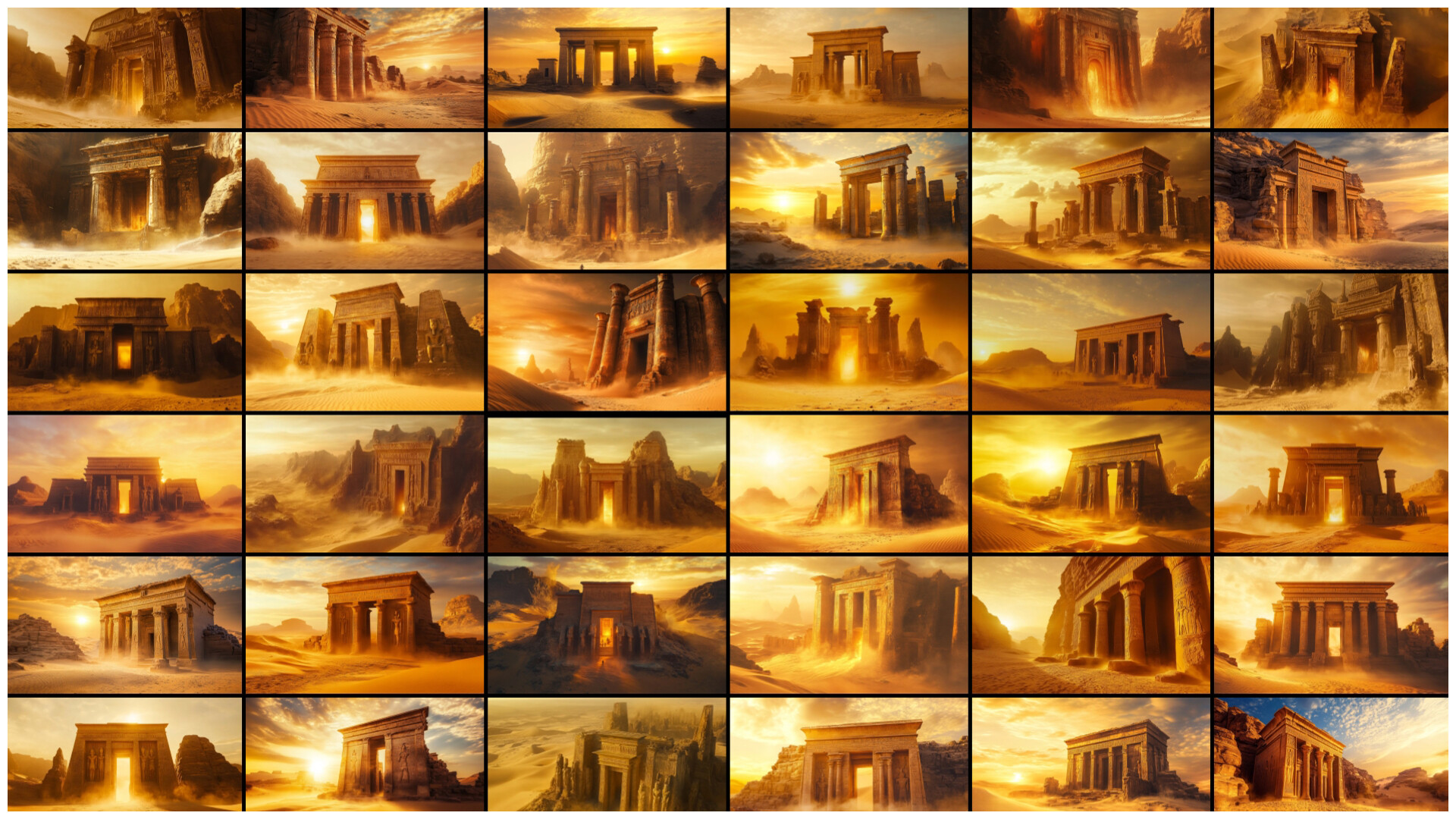 Isabelle ¥¥ - 500 CINEMATIC VIEW OF AN ANCIENT DESERT TEMPLE