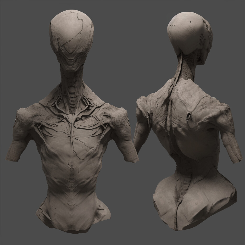 3D Head Sculpt References in 4K - Tika Art - +300 Raw Alien Body Parts ...