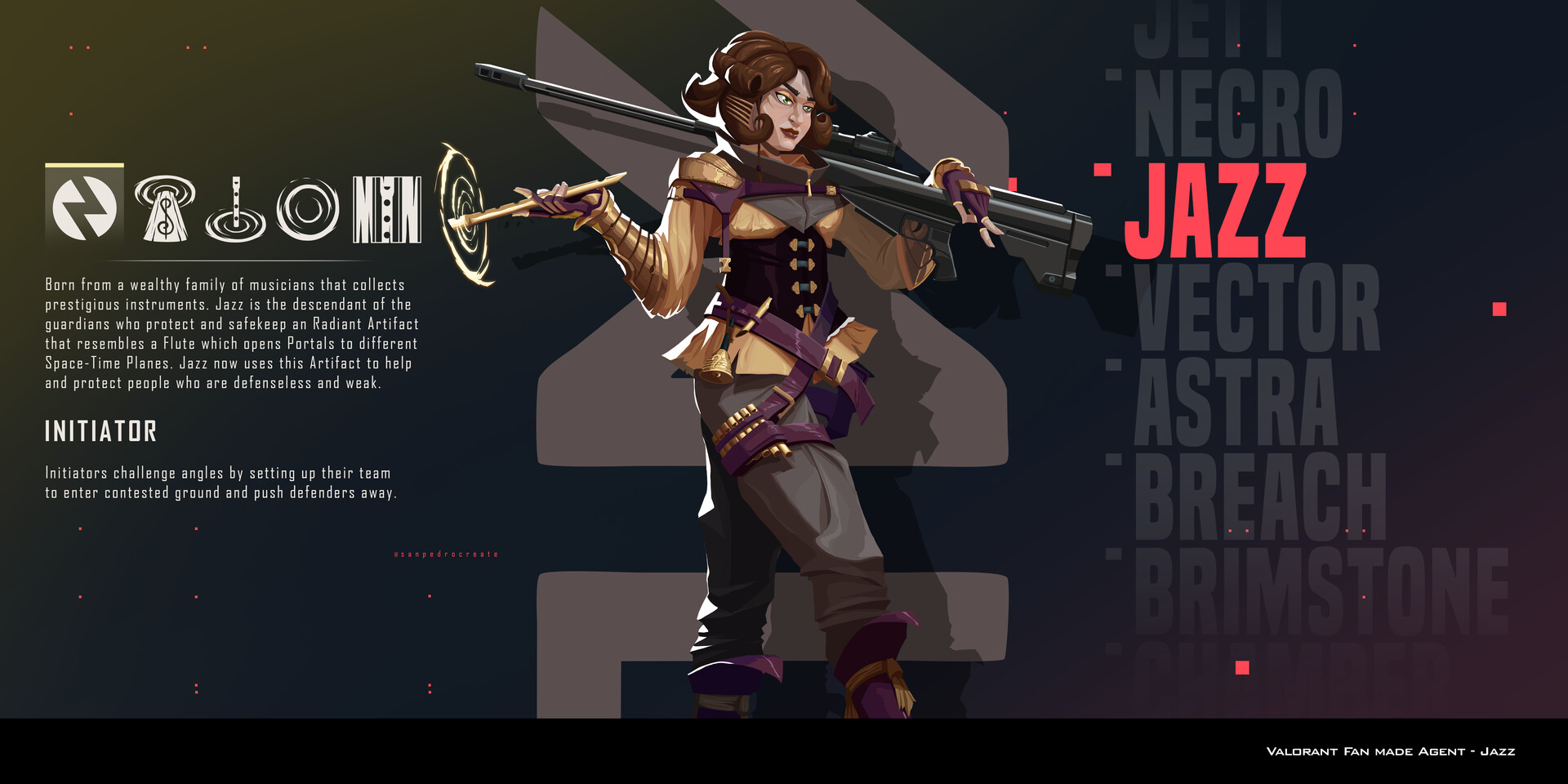 JC San Pedro - Valorant Fan Made Agent - Jazz