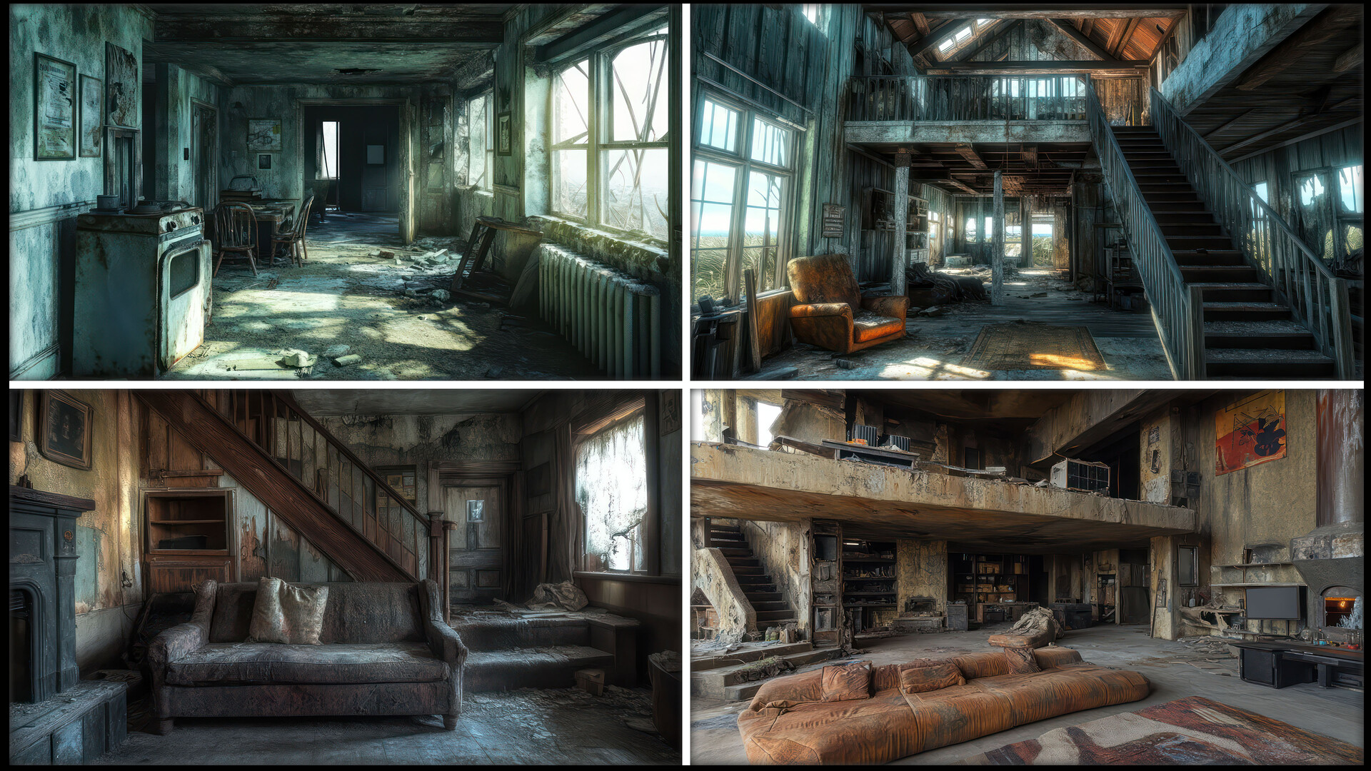 Ferial Concept - 🔹230 Apocalyptic House - Interior Reference Image Pack ...