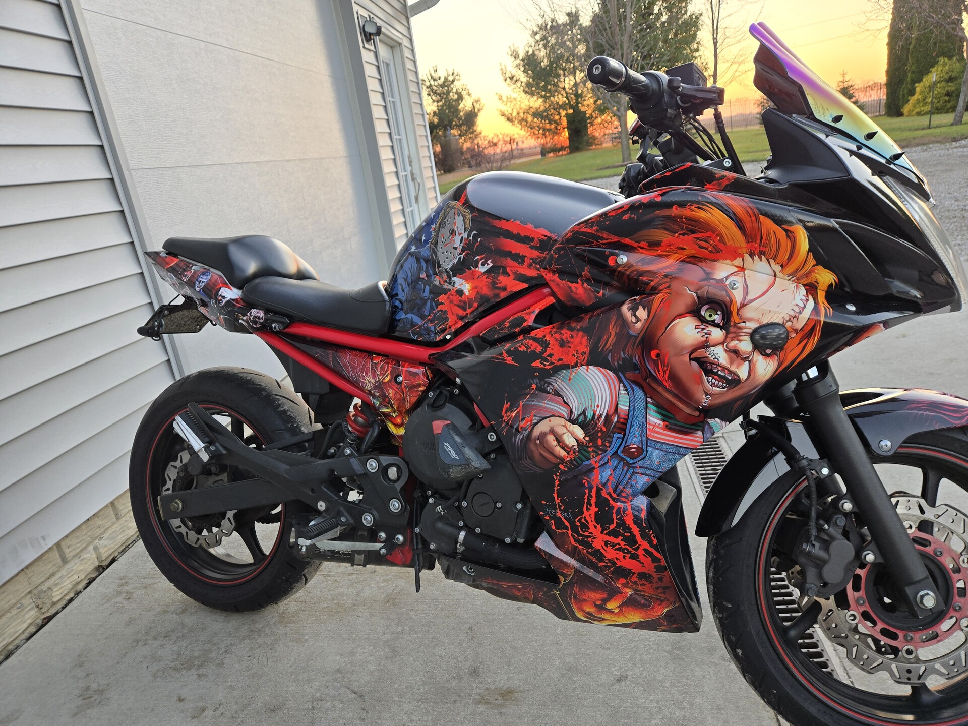ArtStation - Chucky & Michael Myers Horror-Themed Custom Motorcycle Wrap