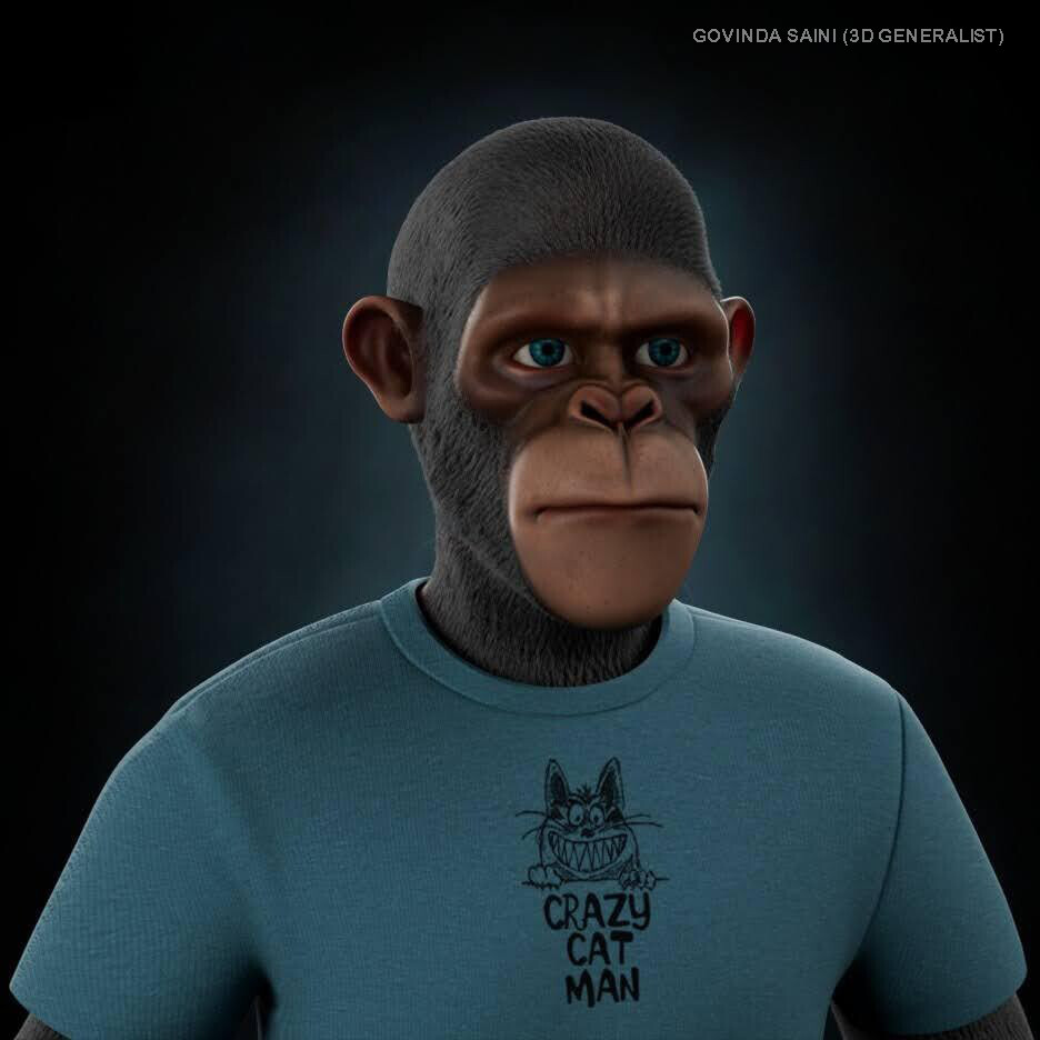 Govinda Saini - Ape 3d NFT Artwork