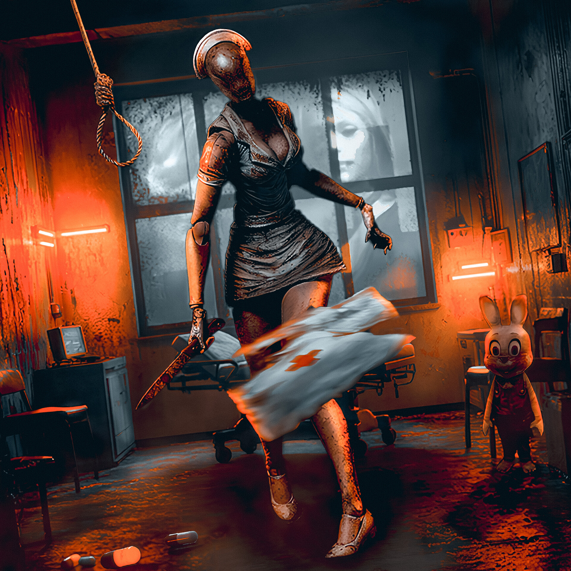 ArtStation - Nurse from silent hill 2