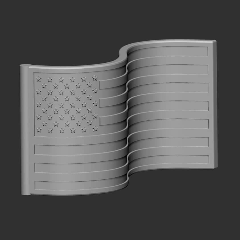 ArtStation - USA flag model