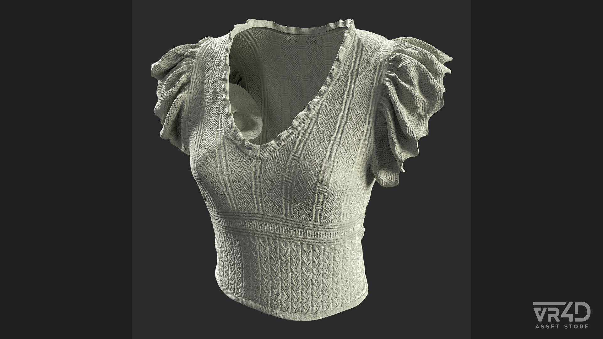 ArtStation - Women's Beige Top 3D Model