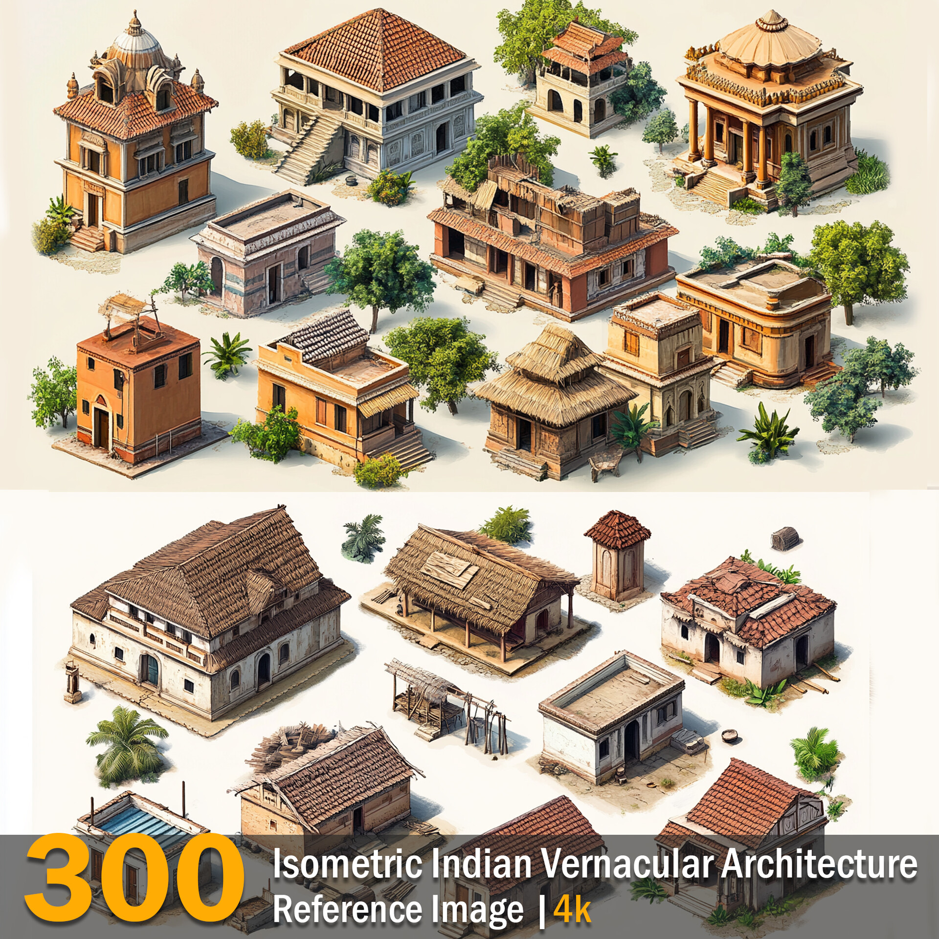 ArtStation - Isometric Indian Vernacular Architecture | Reference Images | 8K