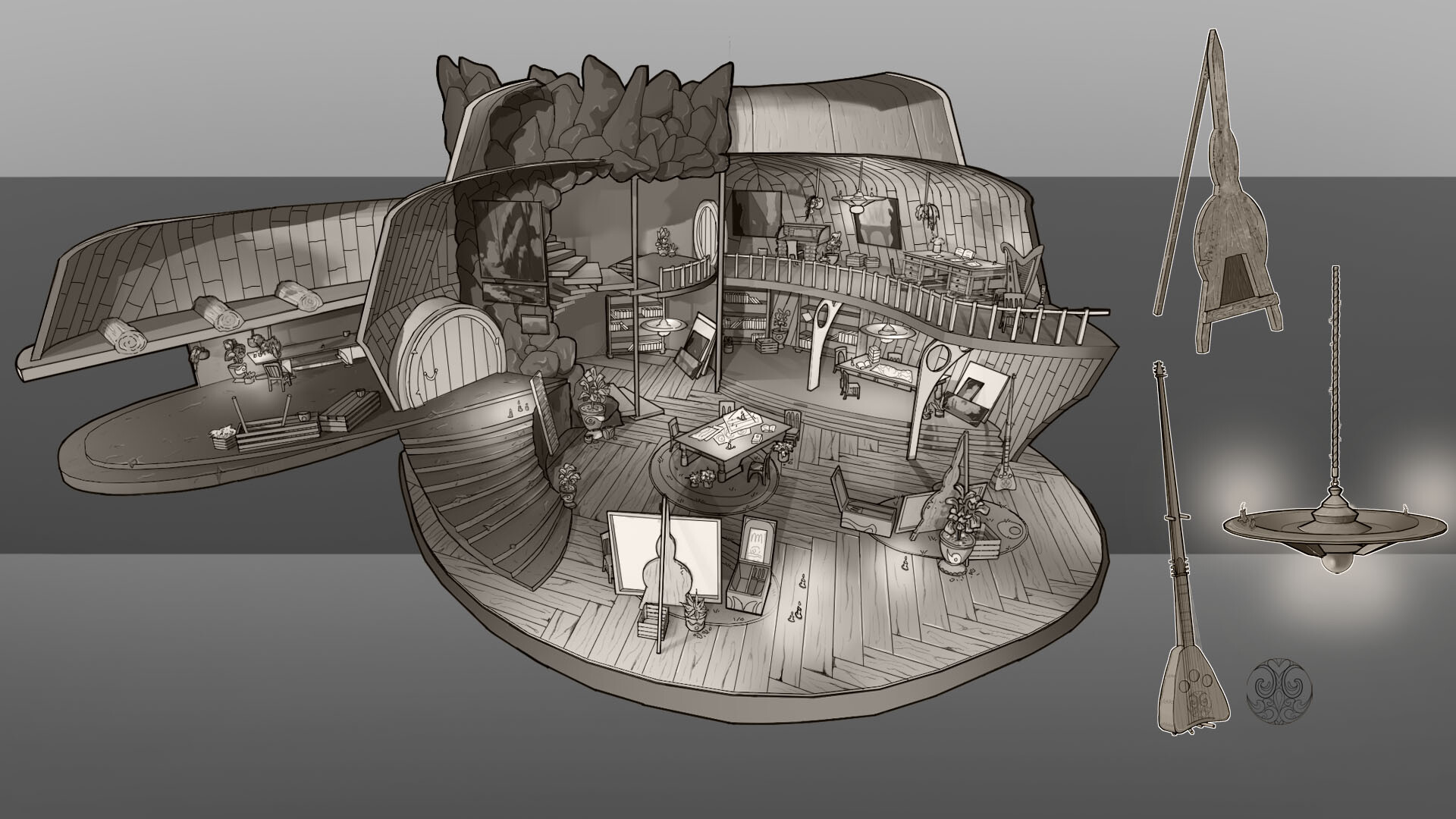 ArtStation - Interior Shire Lighthouse