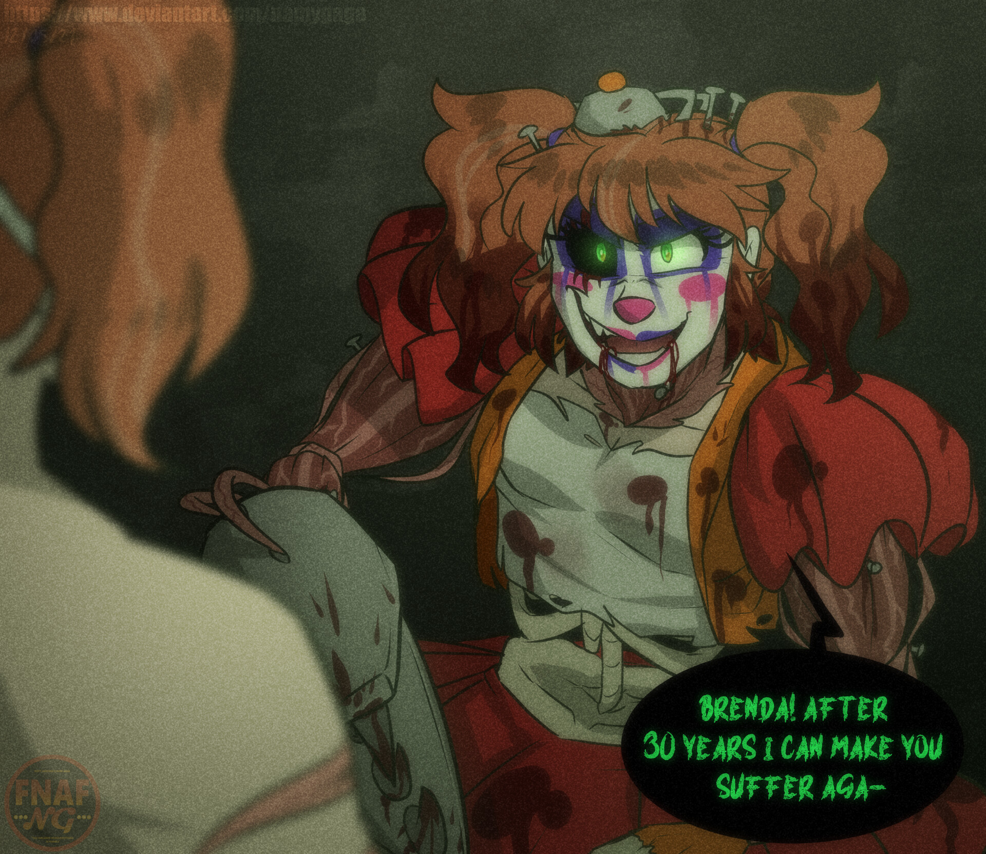 ArtStation - "FNAFNG" Brenda and Scrap Baby fight