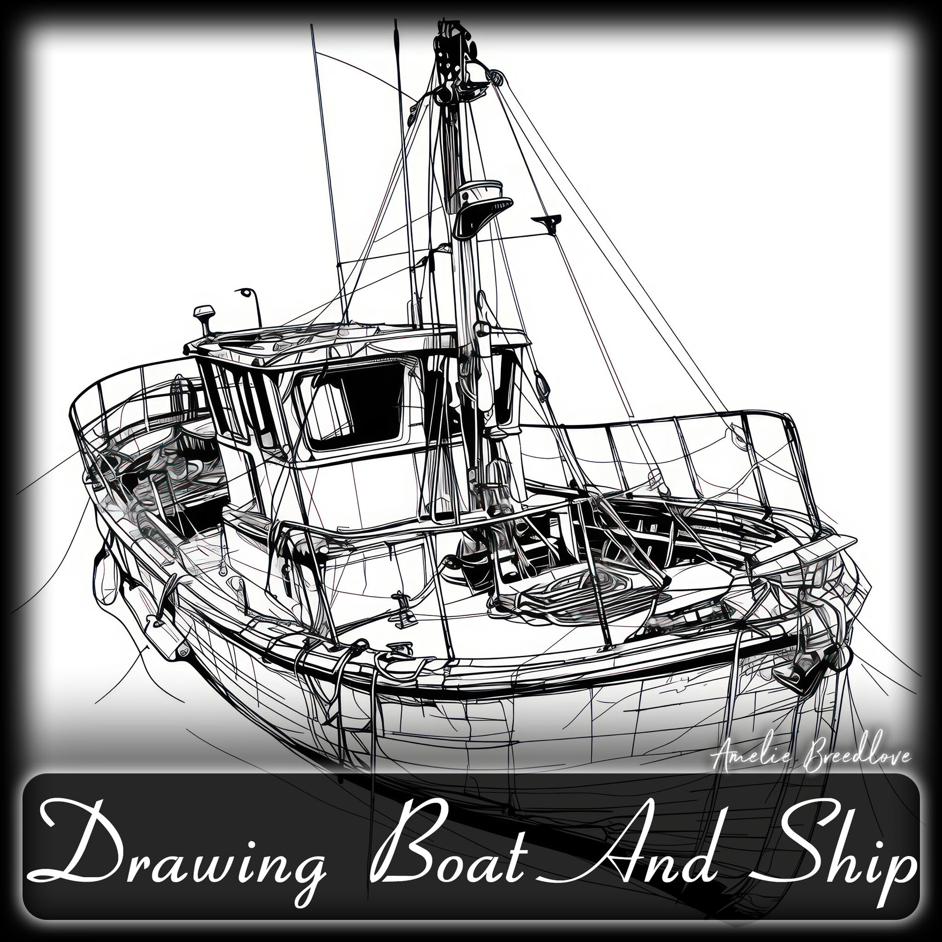 Amelie Character - 300 Drawing Boat and Ship Reference Pack | 4K | v.6