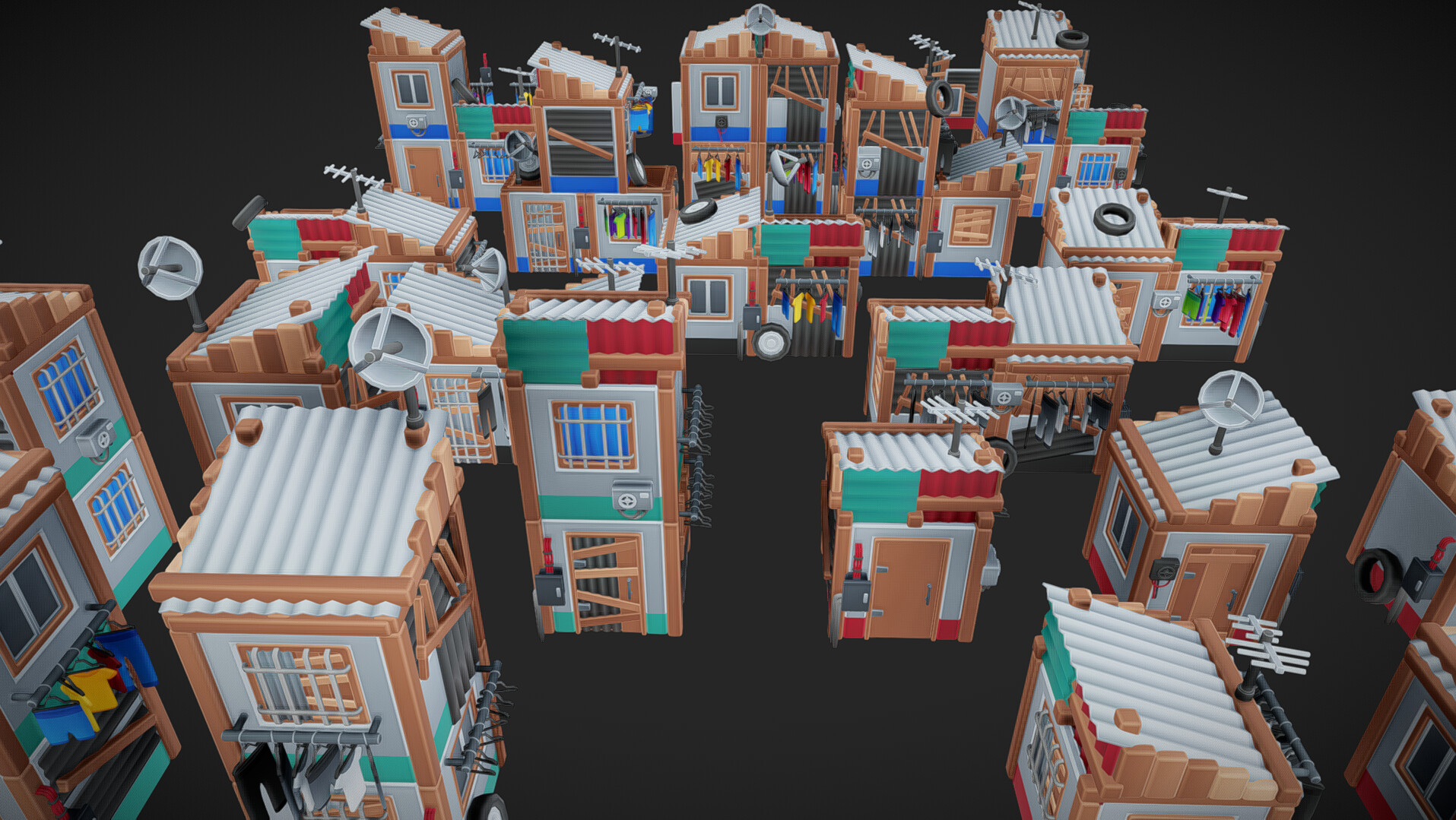 ArtStation - Stylized Slum House Pack