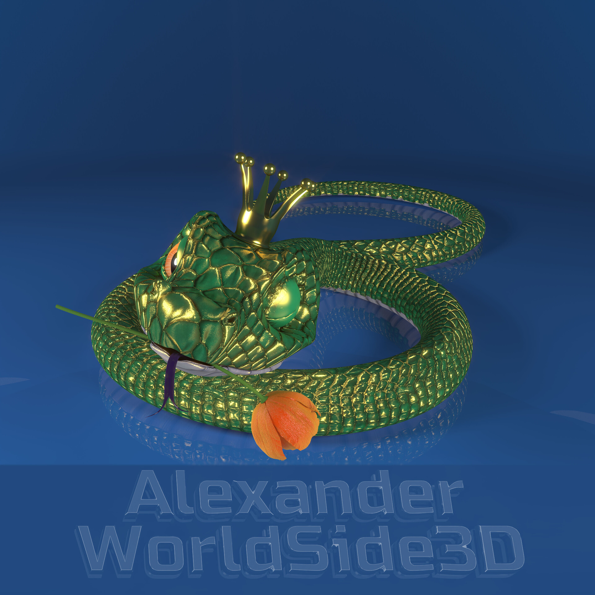 ArtStation - Cartoon 3D snake