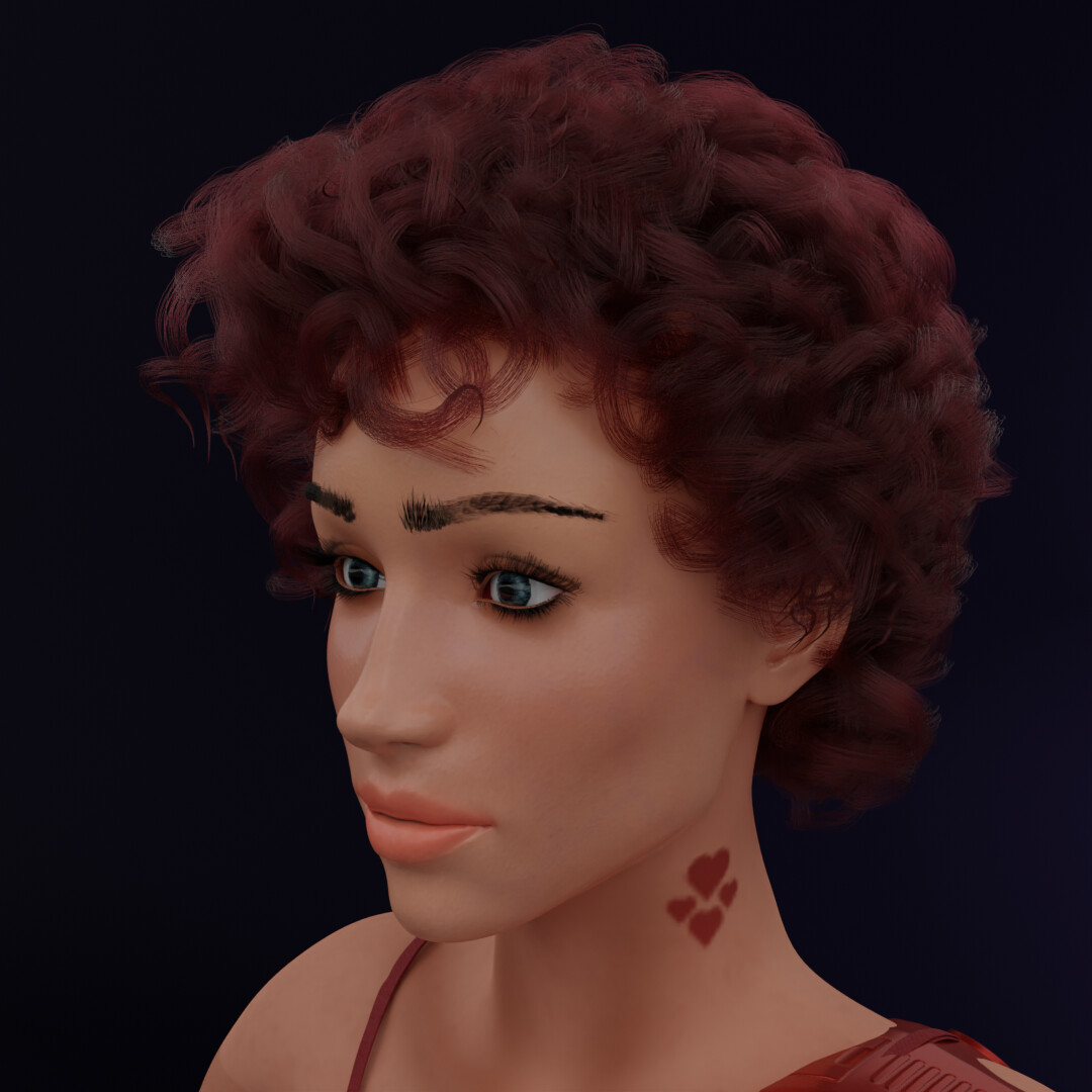 ArtStation - 3D Groomy Hair Modeling With Process - Blender