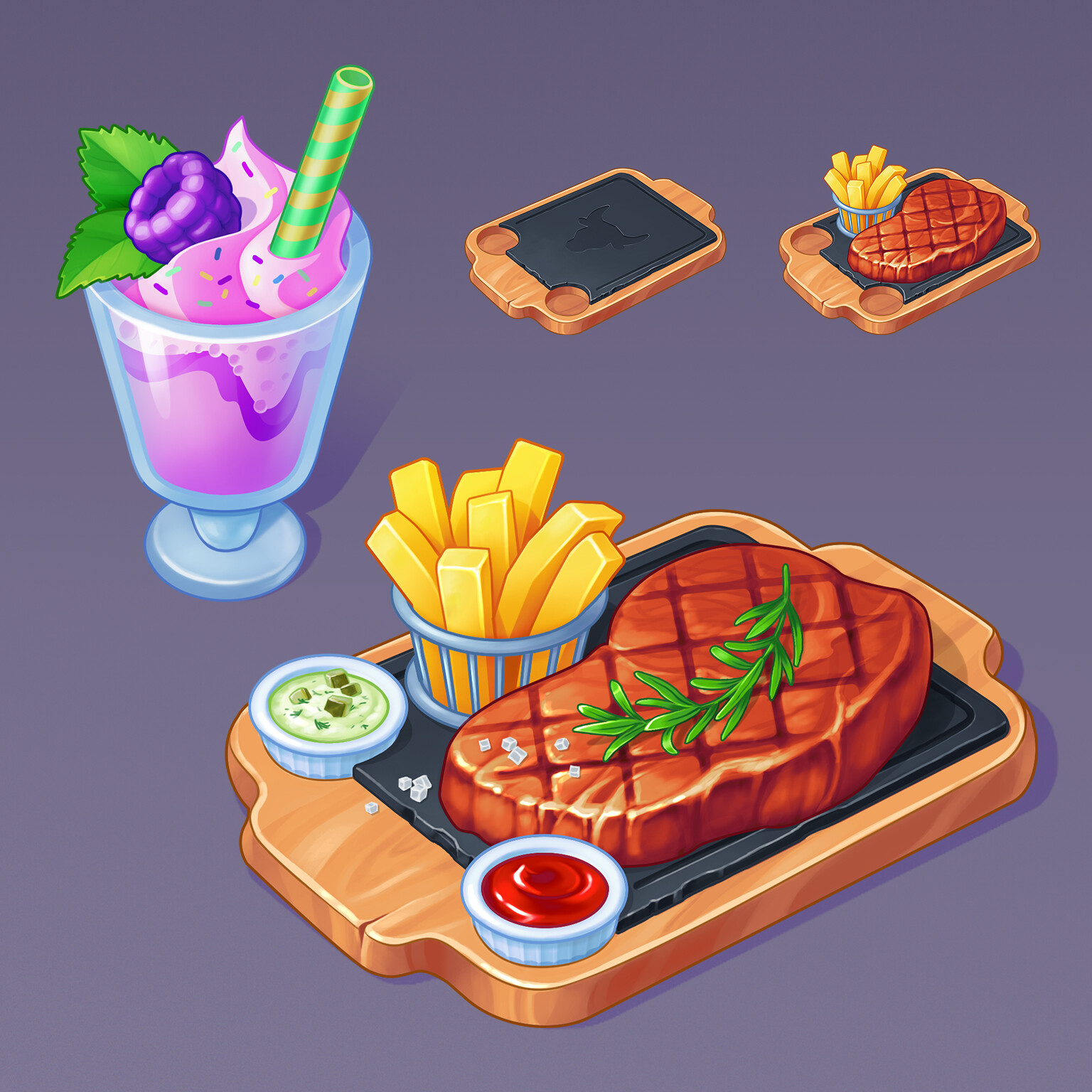 ArtStation - Test task for Matryoshka Games (game "Cooking Craze")