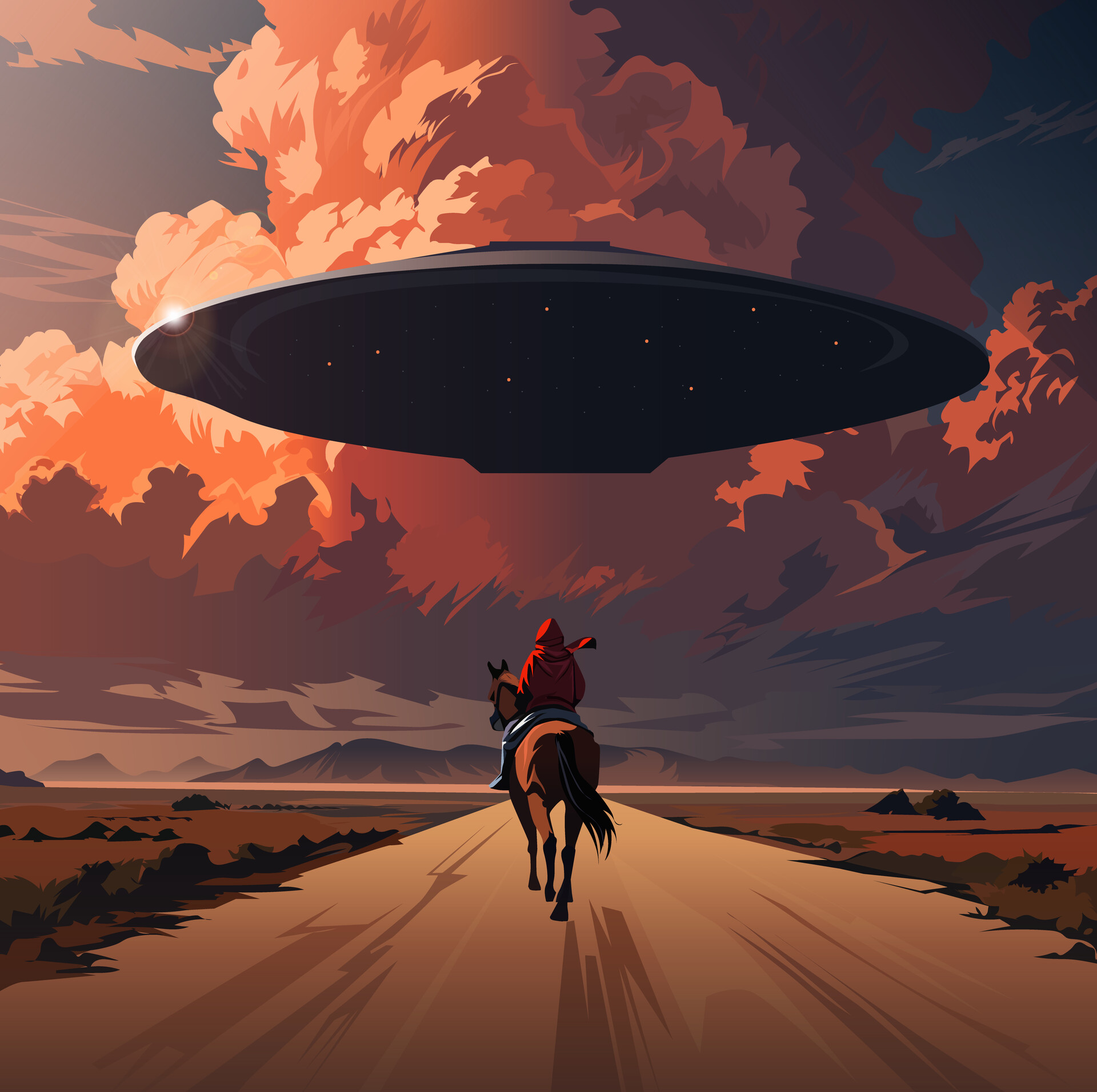 ArtStation - Lone Rider VS Unknown