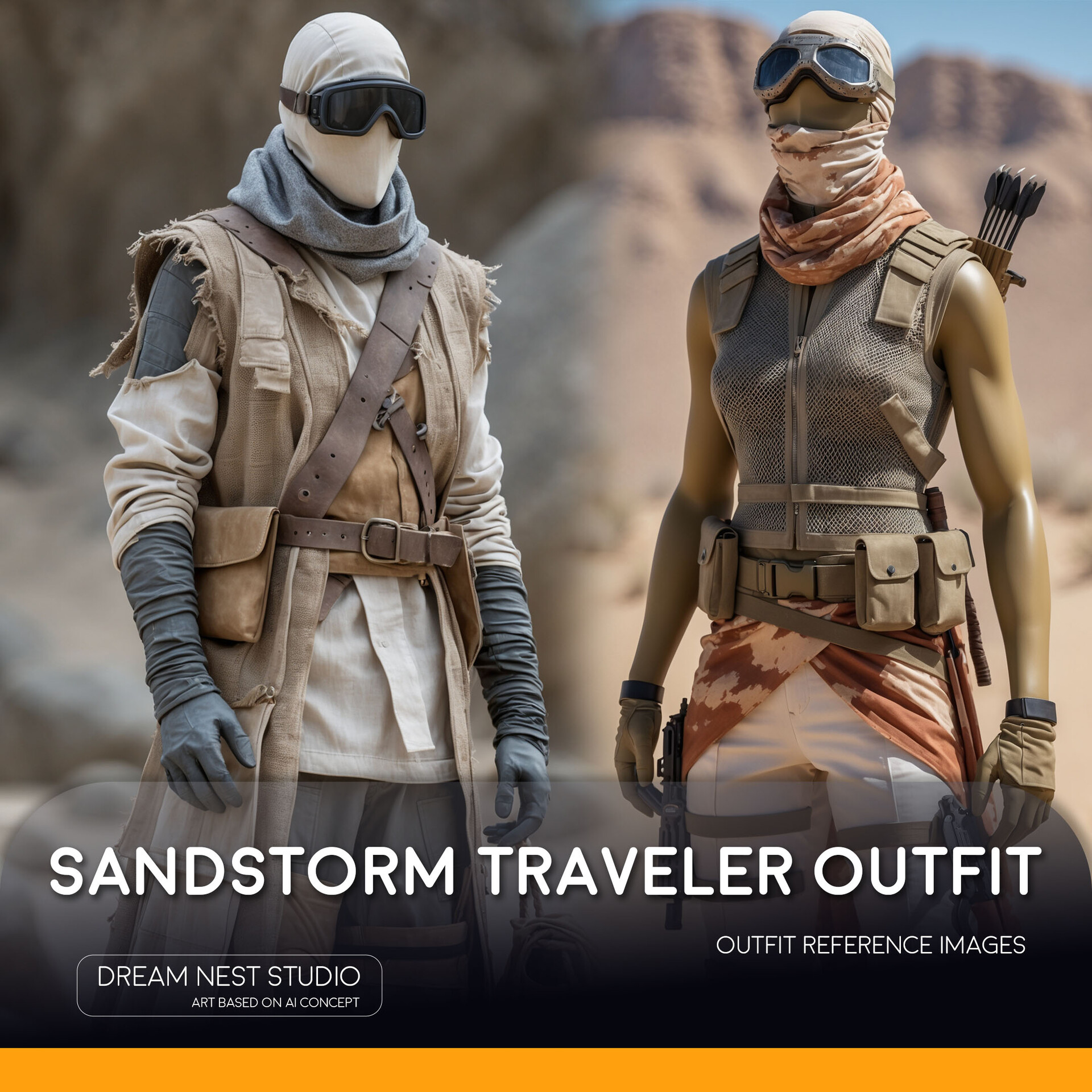 ArtStation - Sandstorm Traveler Outfits-2K-Outfit Reference Images