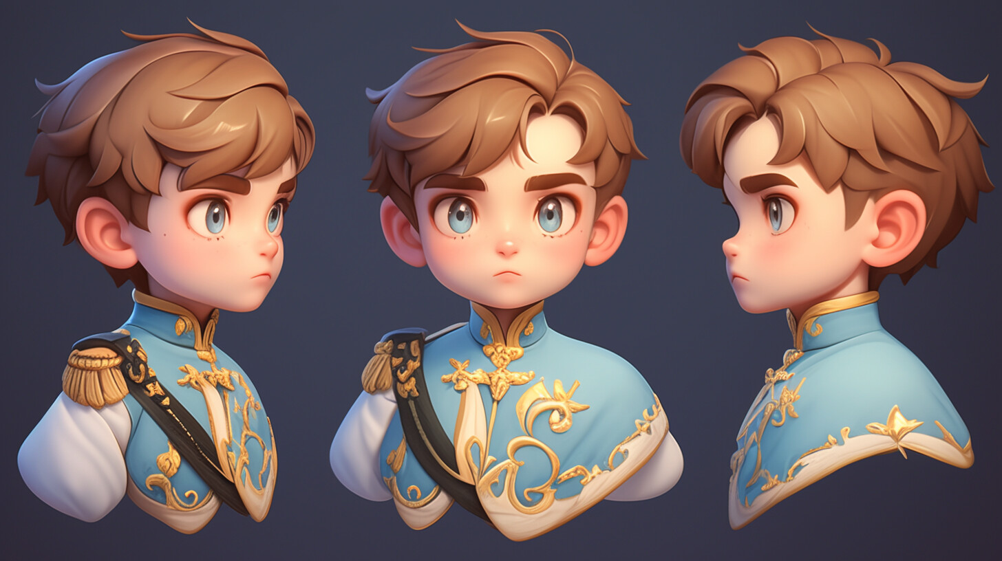 3D Head Sculpt References in 4K - Tika Art - +300 Chibi Prince Male ...