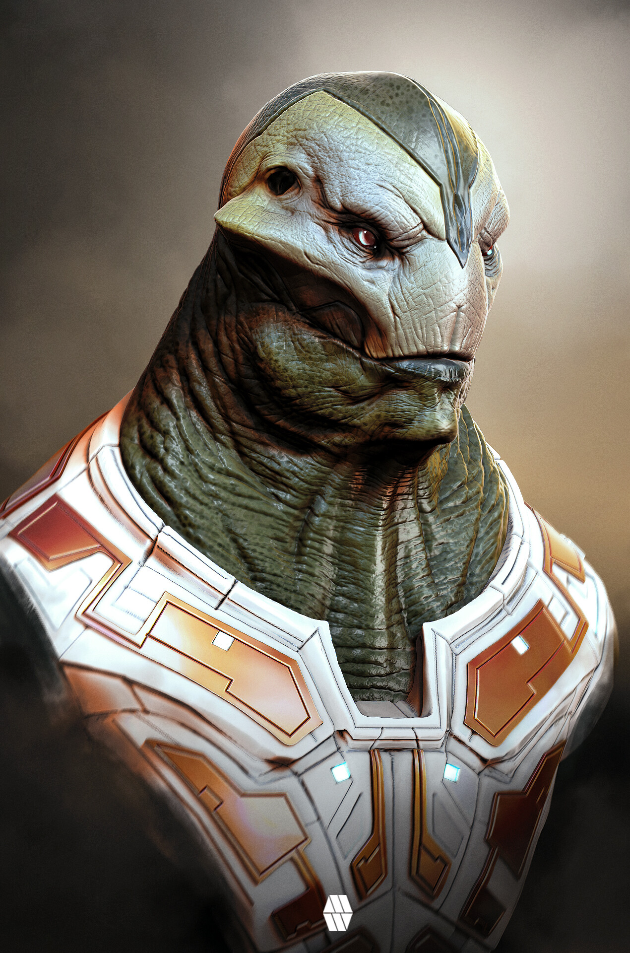 Marcus Whinney - An Alien Emerges - 'Alien Bust' Concept