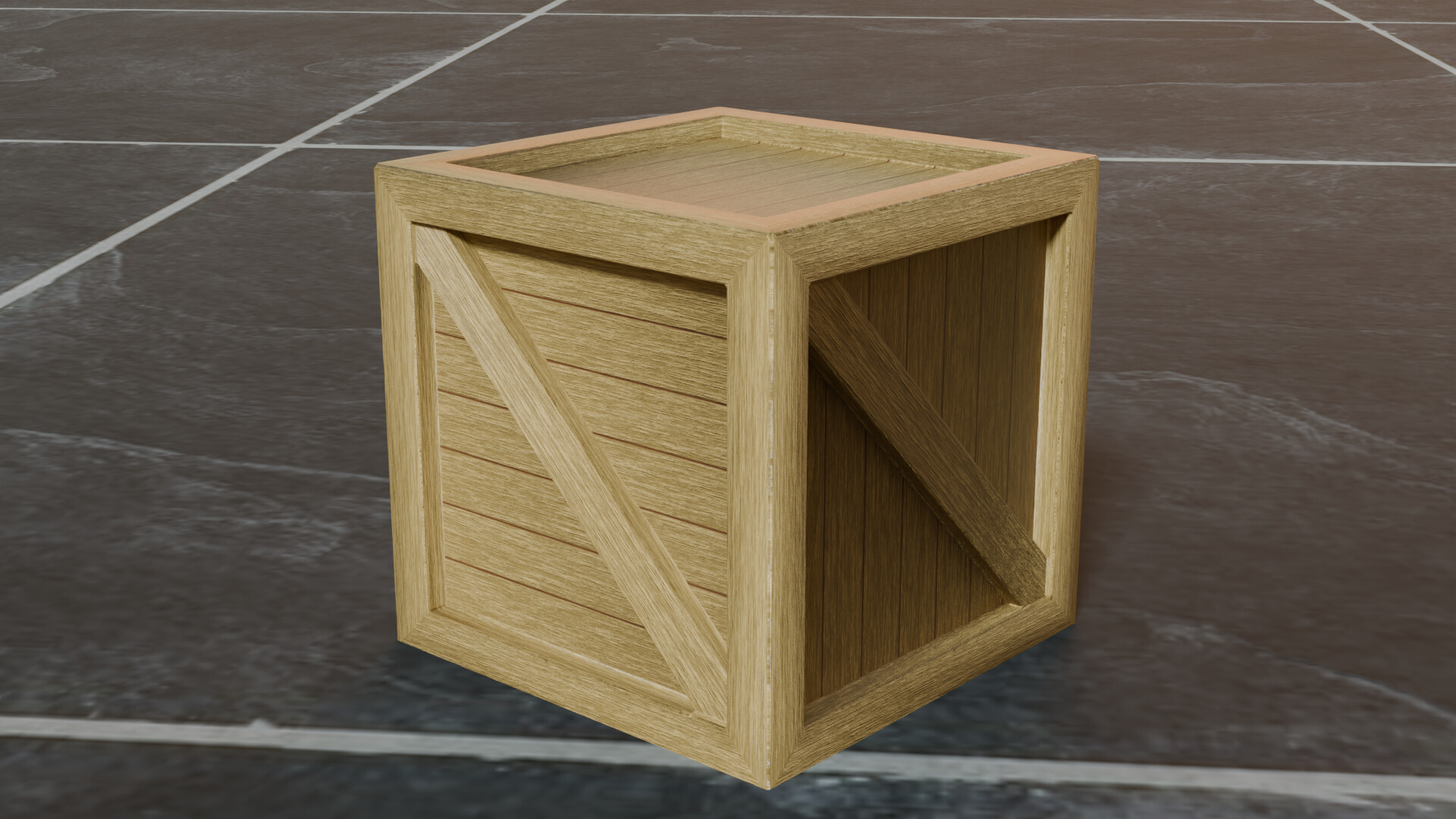 ArtStation - Wood Crate Render