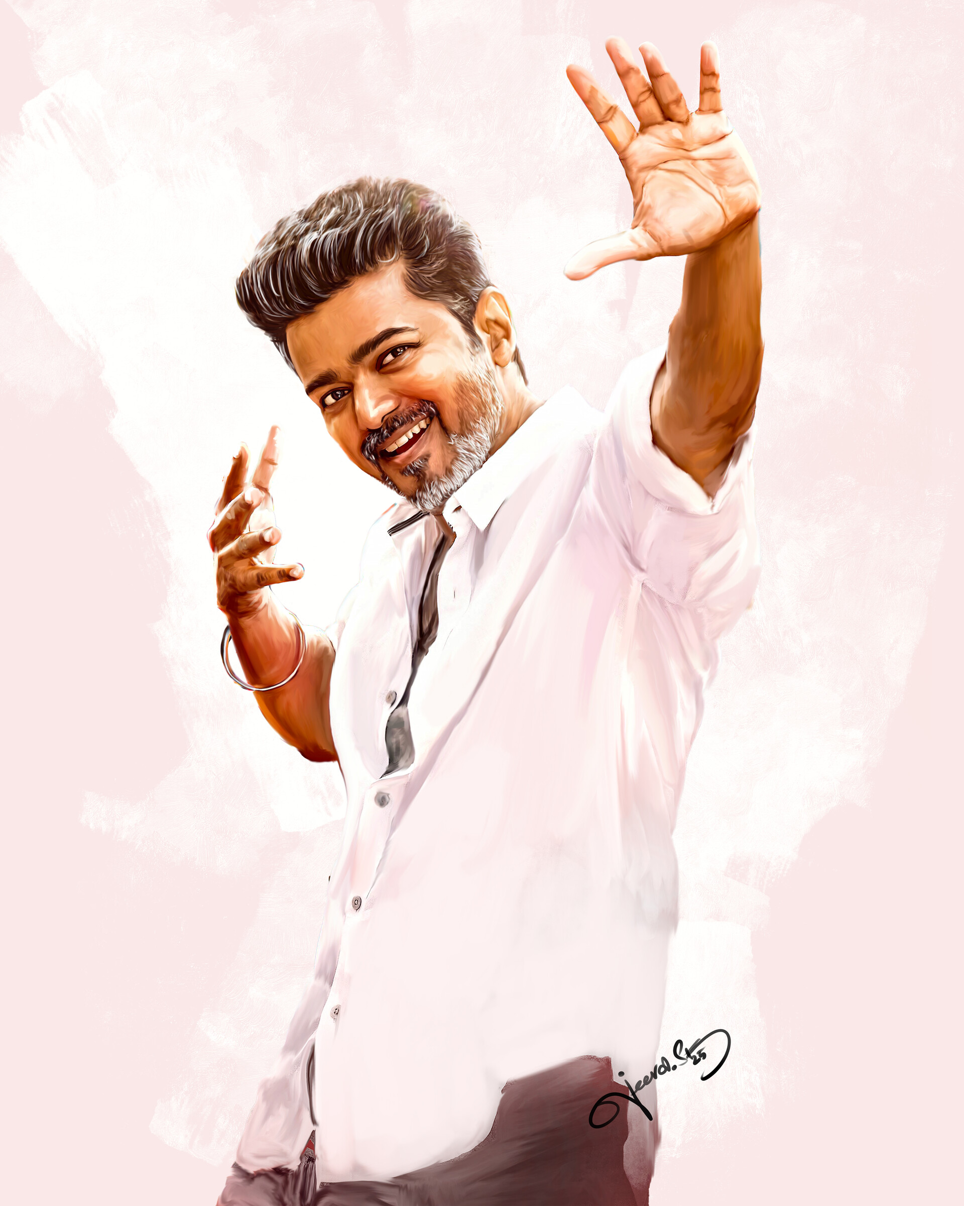 Jeeva Artist SK - #JanaNayagan Jana Nayagan Thalapathy Vijay Painting 2025