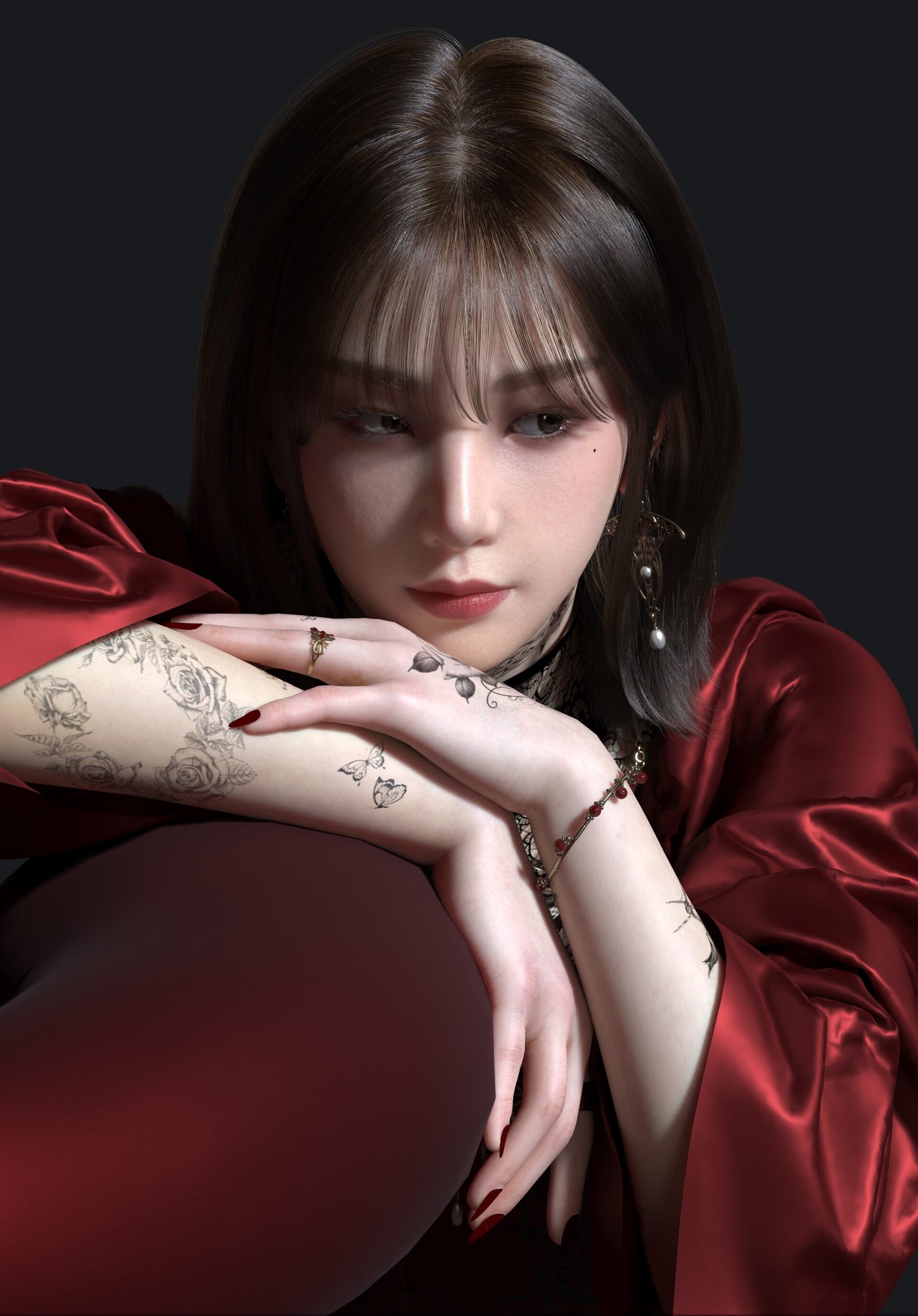 ArtStation - Red girl