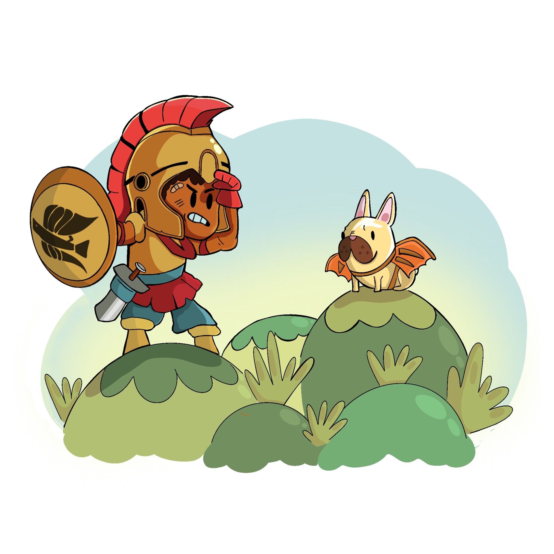 ArtStation - Warrior and Pug